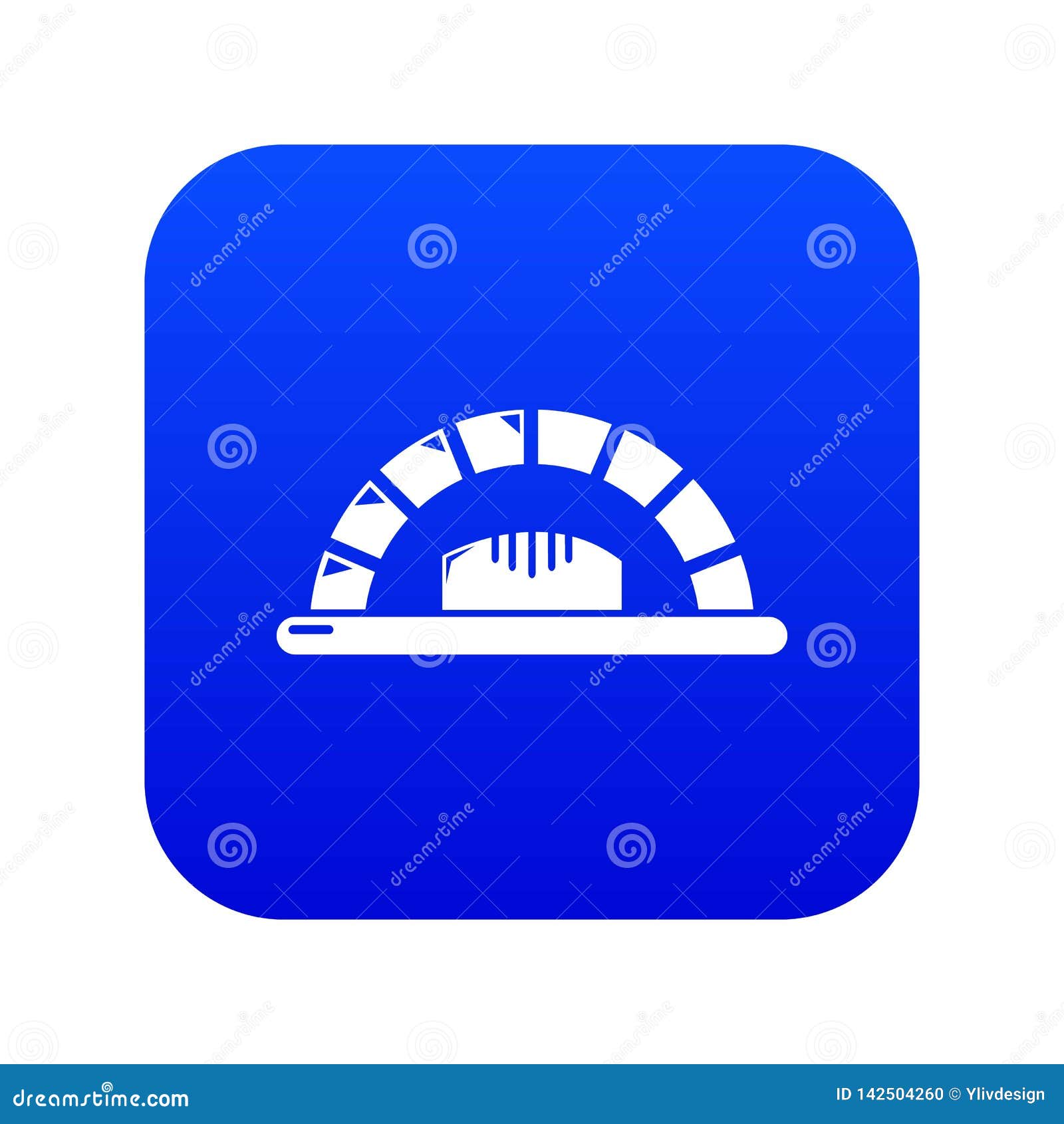 Bread Oven Icon Blue Vector Stock Vector - Illustration of element ...