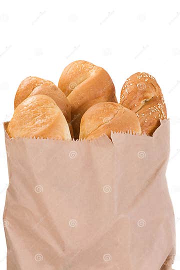 Bread in paper packet stock photo. Image of loaf, breakfast - 15436704