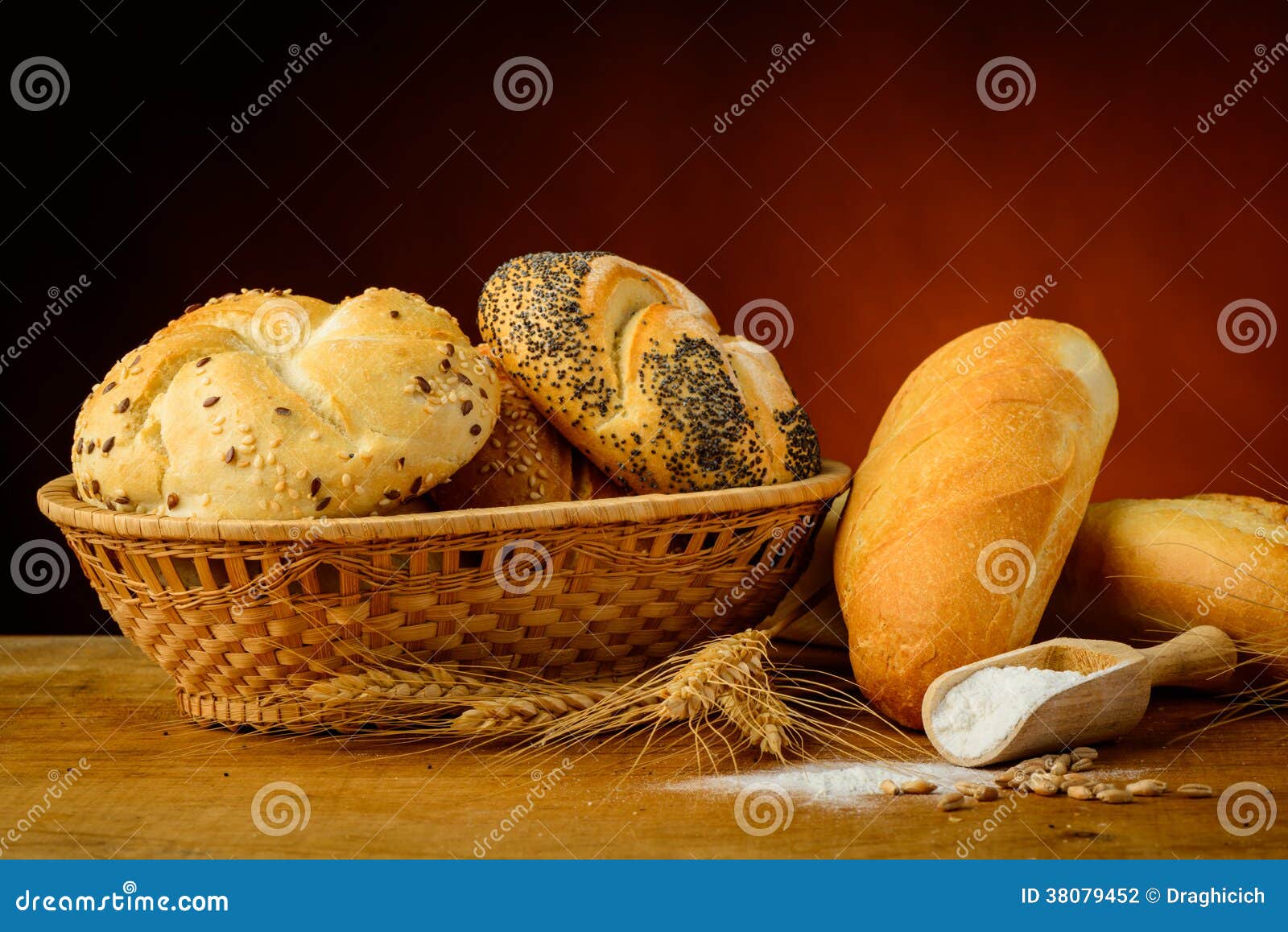 Bread and pastries stock photo. Image of wheat, bread - 38079452