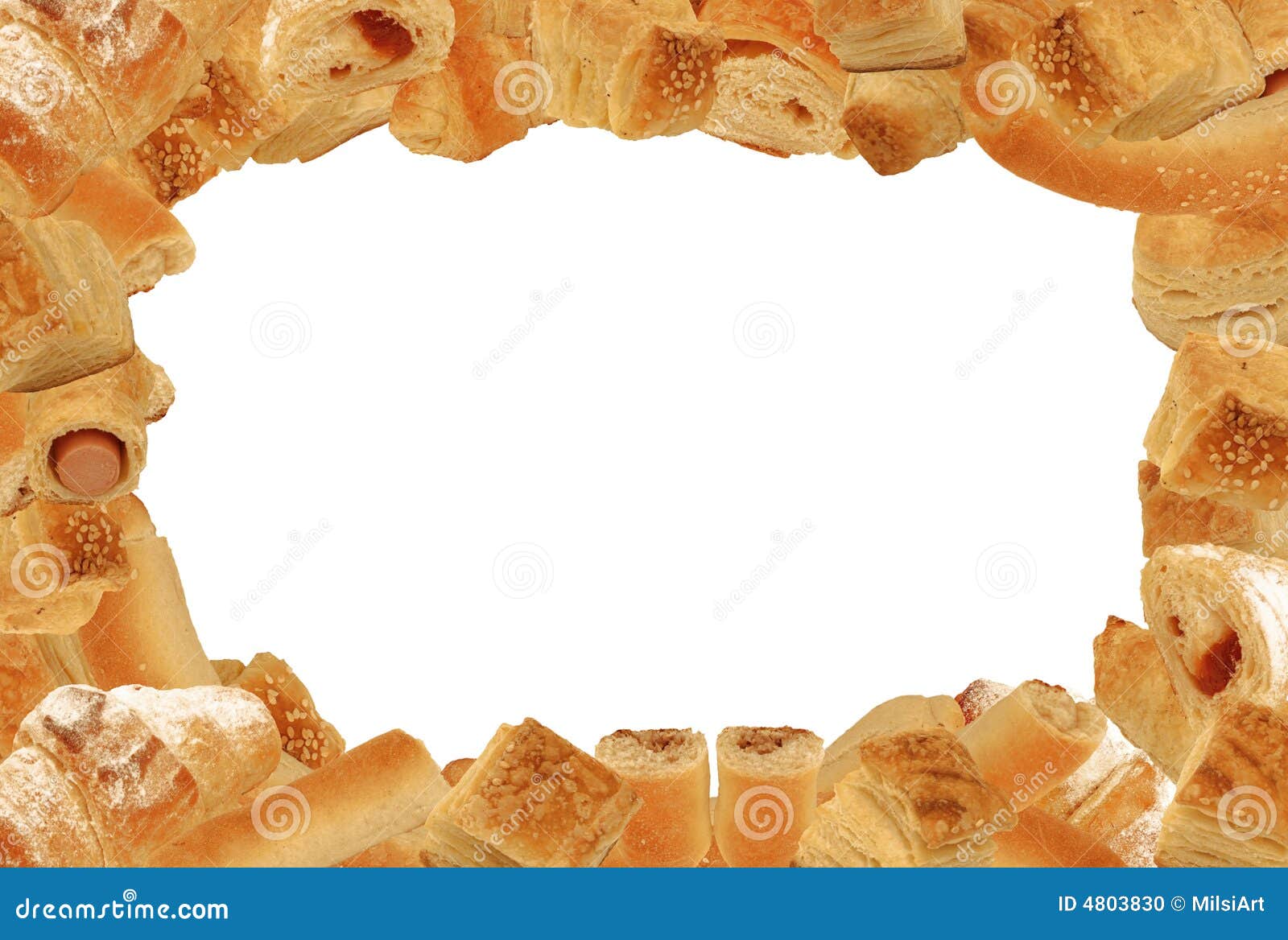 Bread and pastry frame stock photo. Image of filo, fresh - 4803830