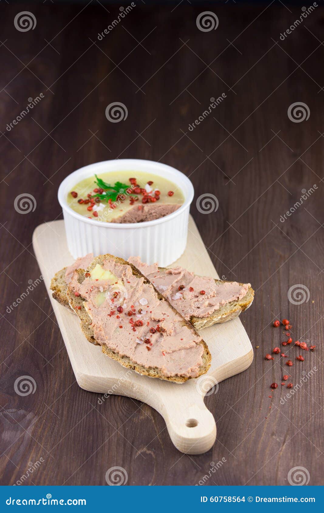 Bread with pate stock photo. Image of sandwich, dinner - 60758564