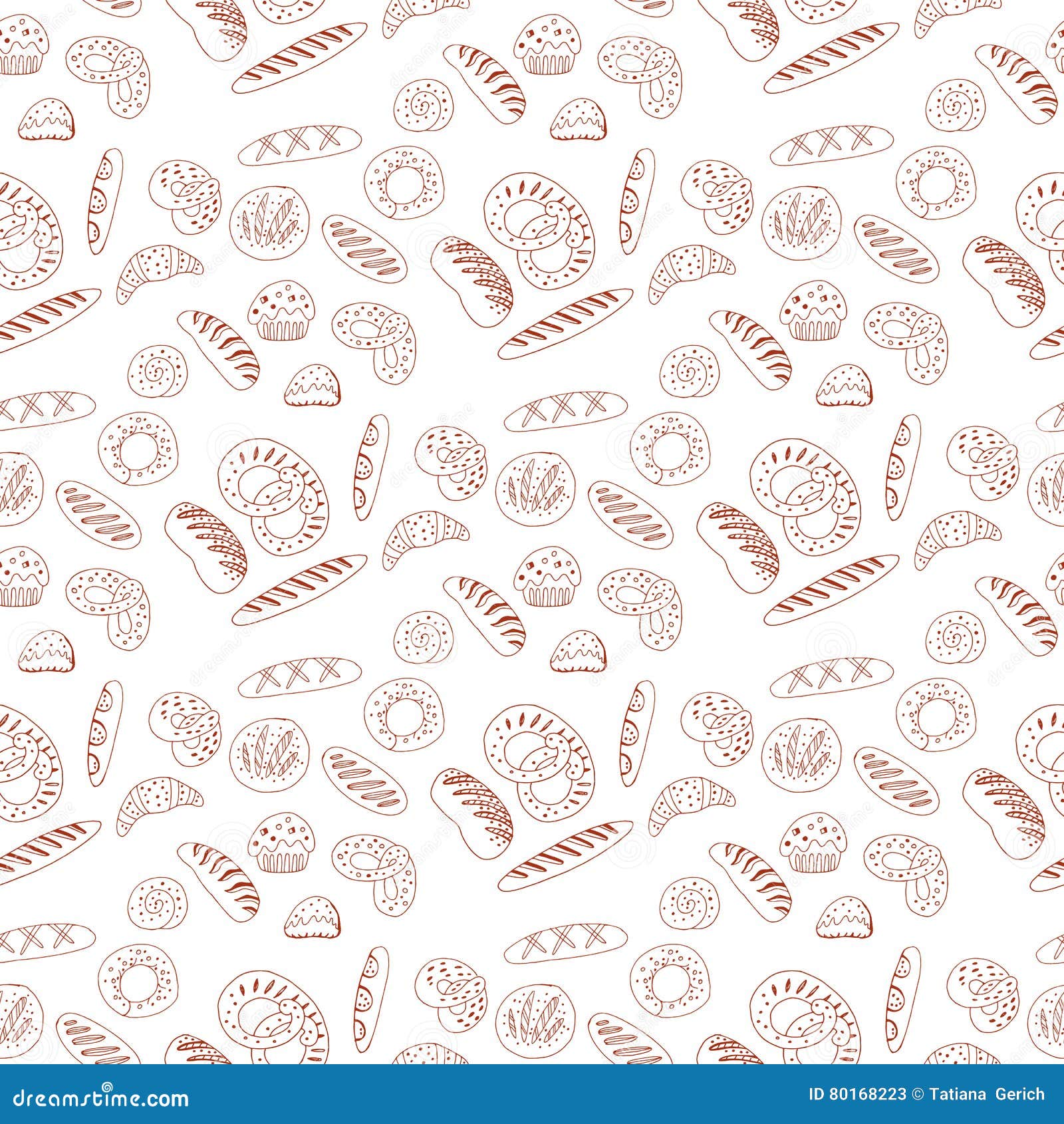 Bread pattern stock vector. Illustration of nutrition - 80168223