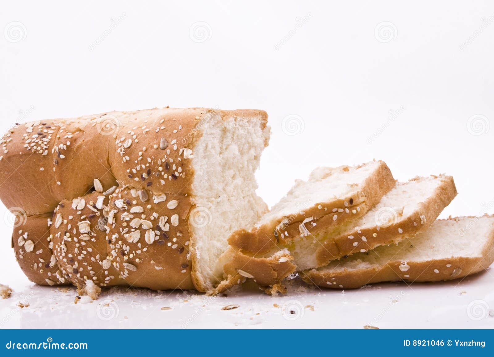 Bread in pieces stock photo. Image of seed, butter, bread - 8921046