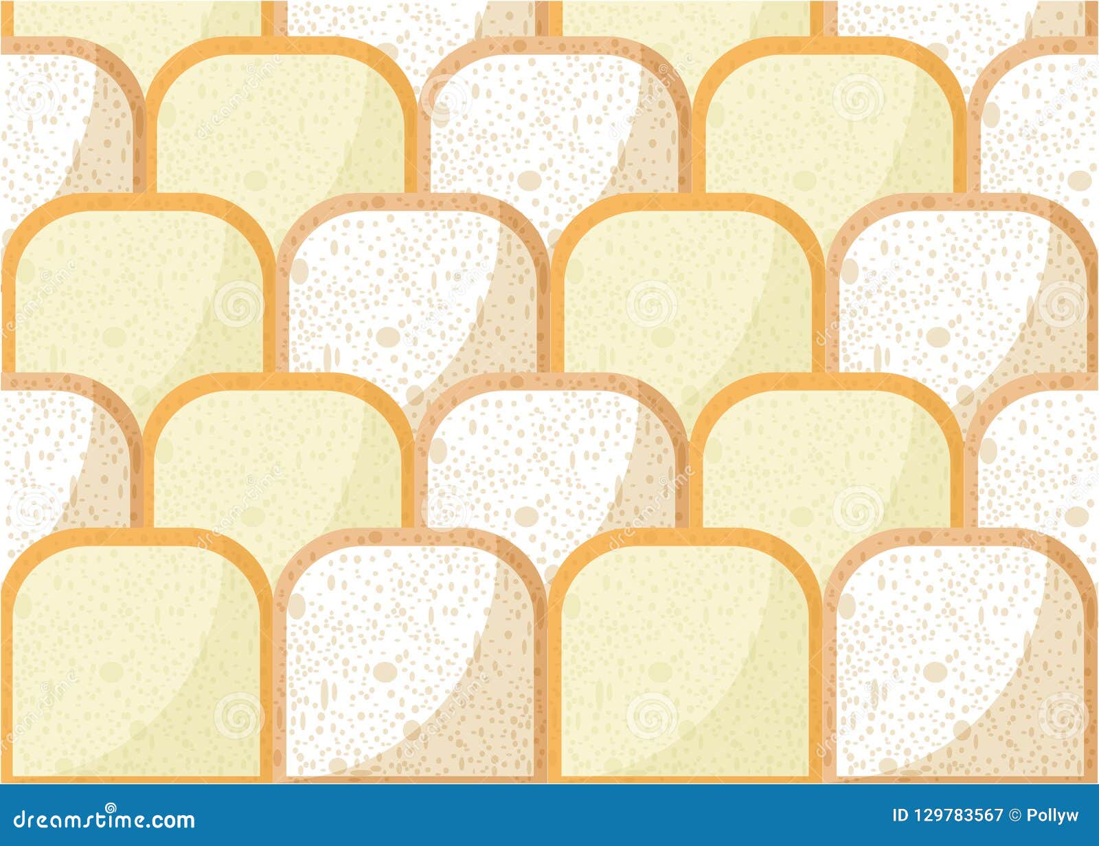 Bread Pieces Pattern, with Whole Wheat Bread Stock Vector ...