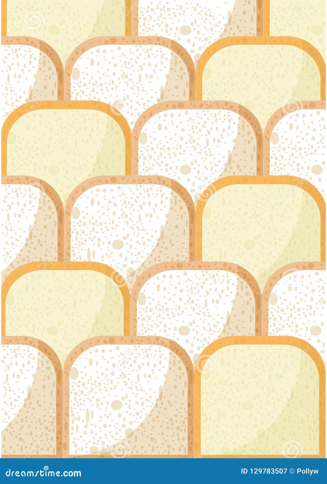 Bread Pieces Pattern, with Whole Wheat Bread Stock Vector ...
