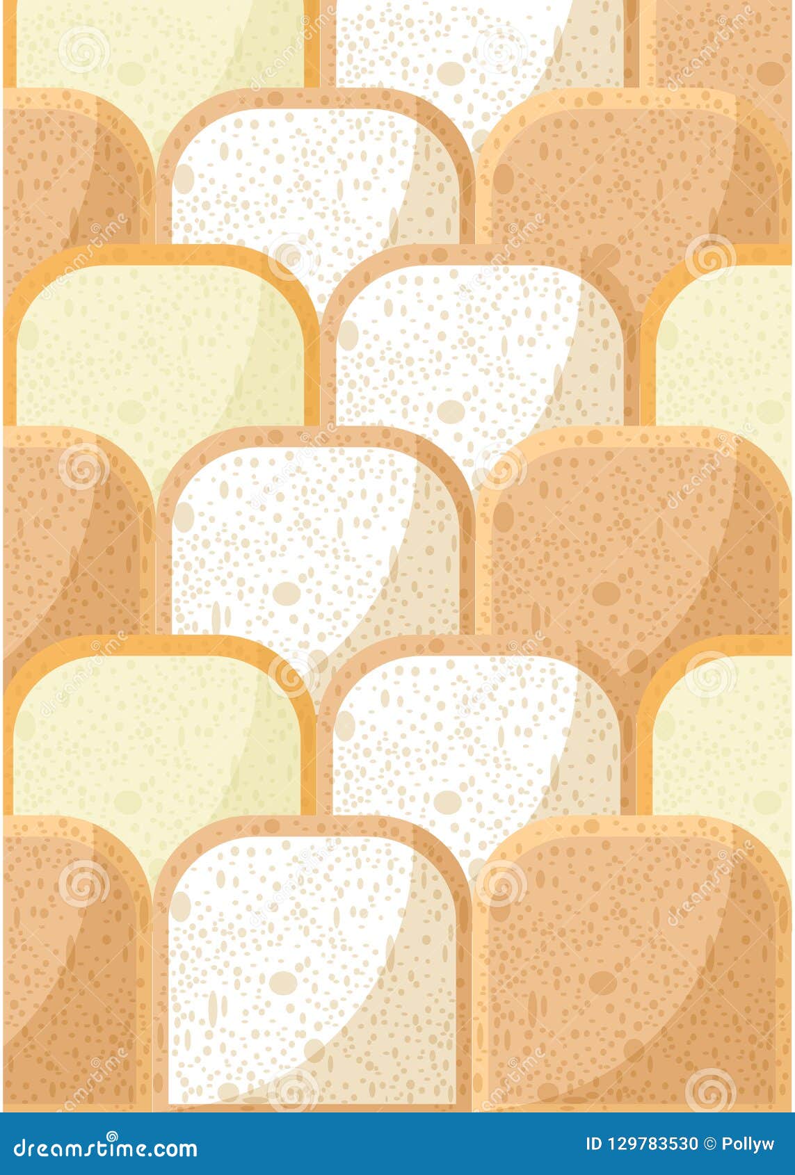 Bread Pieces Pattern, with Whole Wheat Bread Stock Vector ...