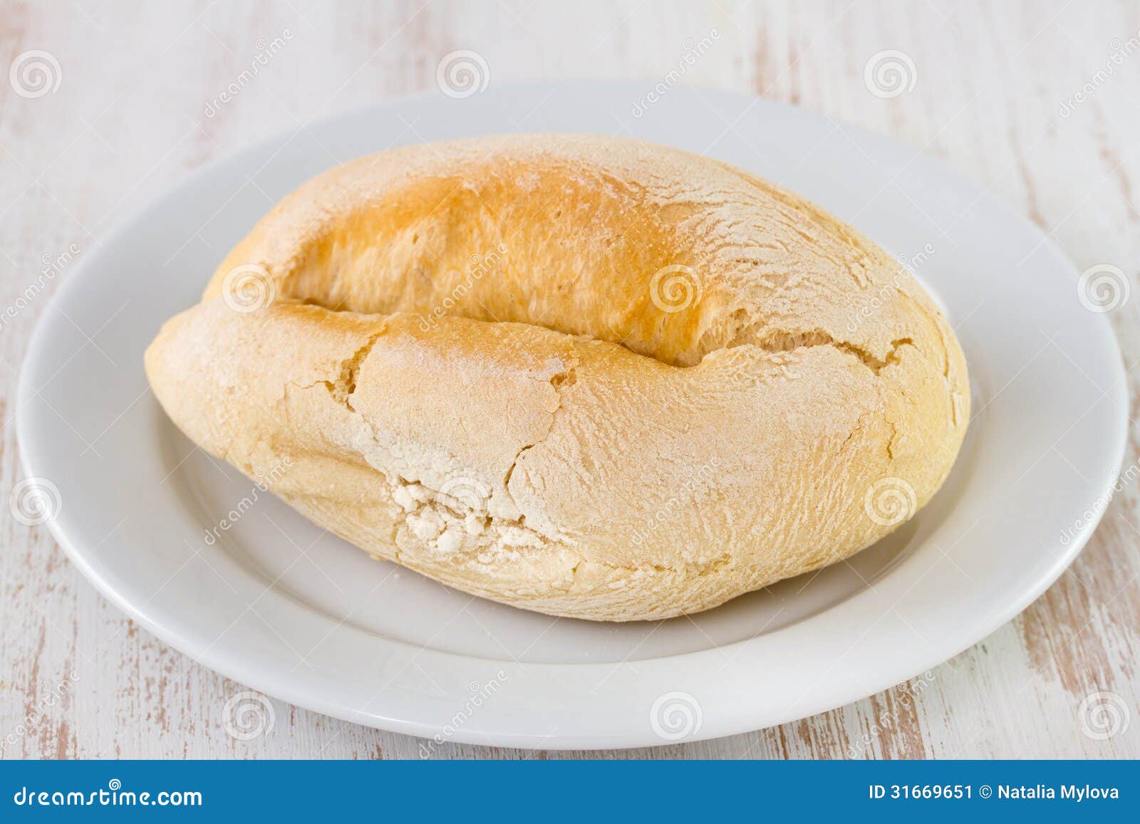 Bread on plate stock image. Image of white, dinner, break - 31669651