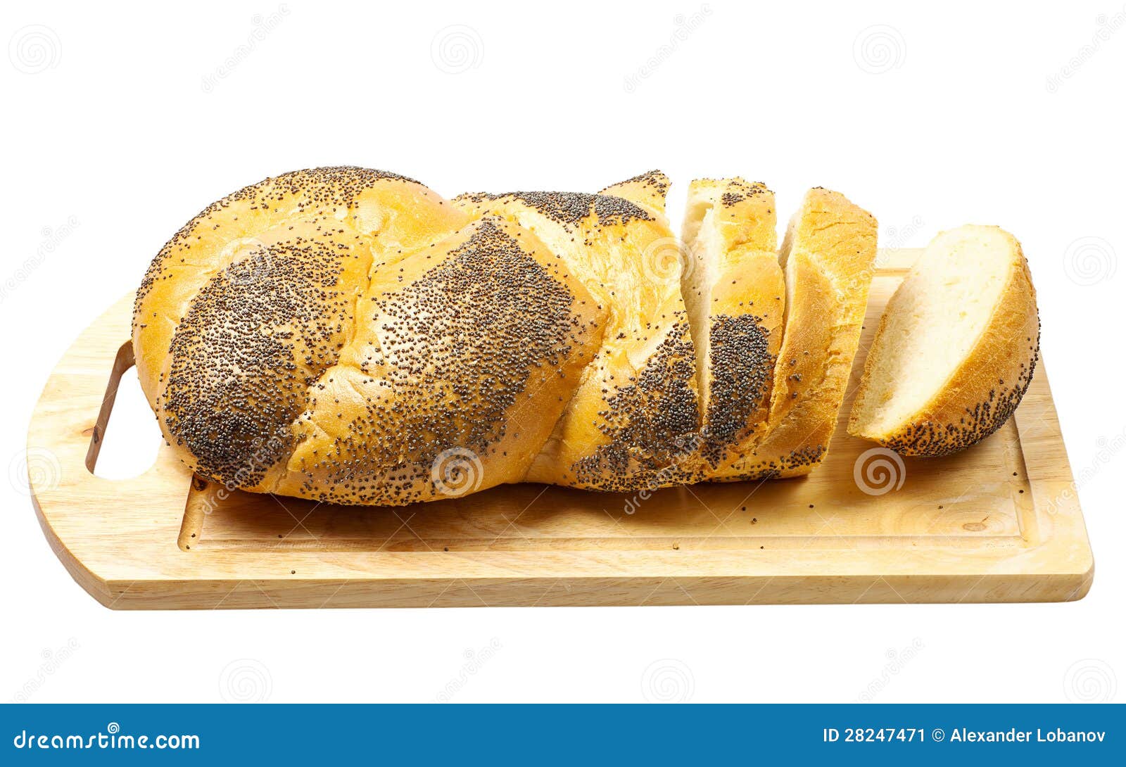 Bread with poppy seeds. stock image. Image of natural - 28247471
