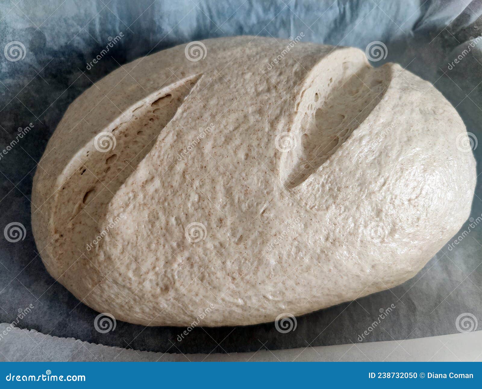 Bread Preparation - Uncooked Bread on the Table Stock Photo - Image of ...