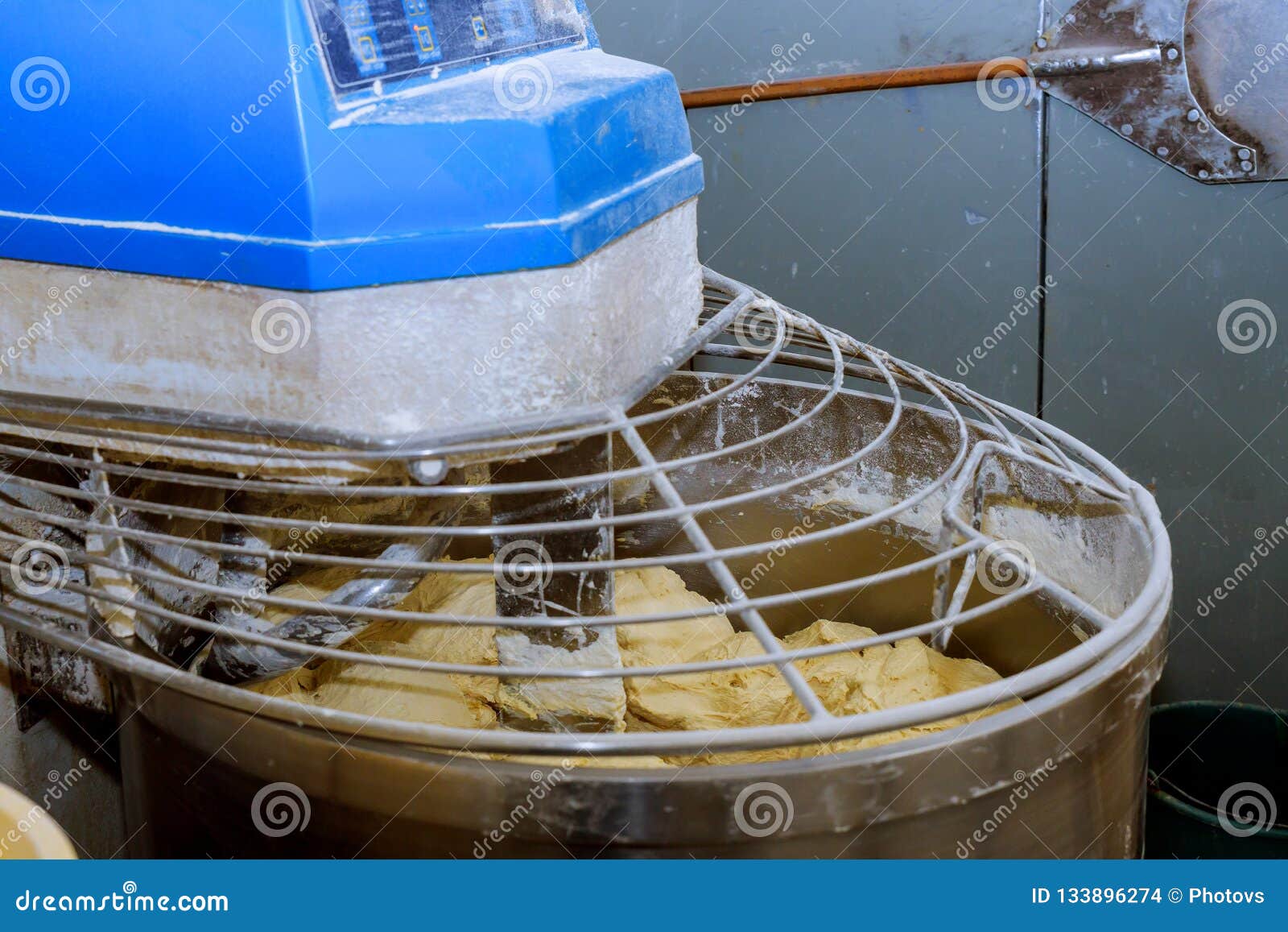 Bread Process by Using Flour Mixing Machine in Factory Flour Butter and ...