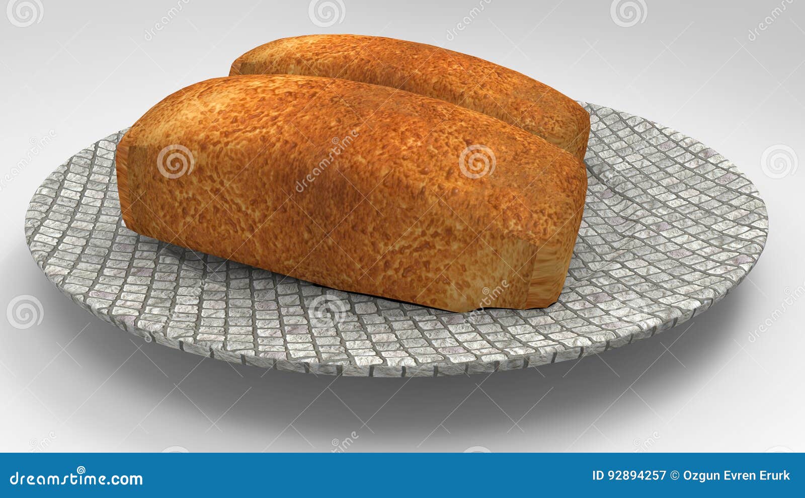 Bread render isolate stock illustration. Illustration of brown - 92894257