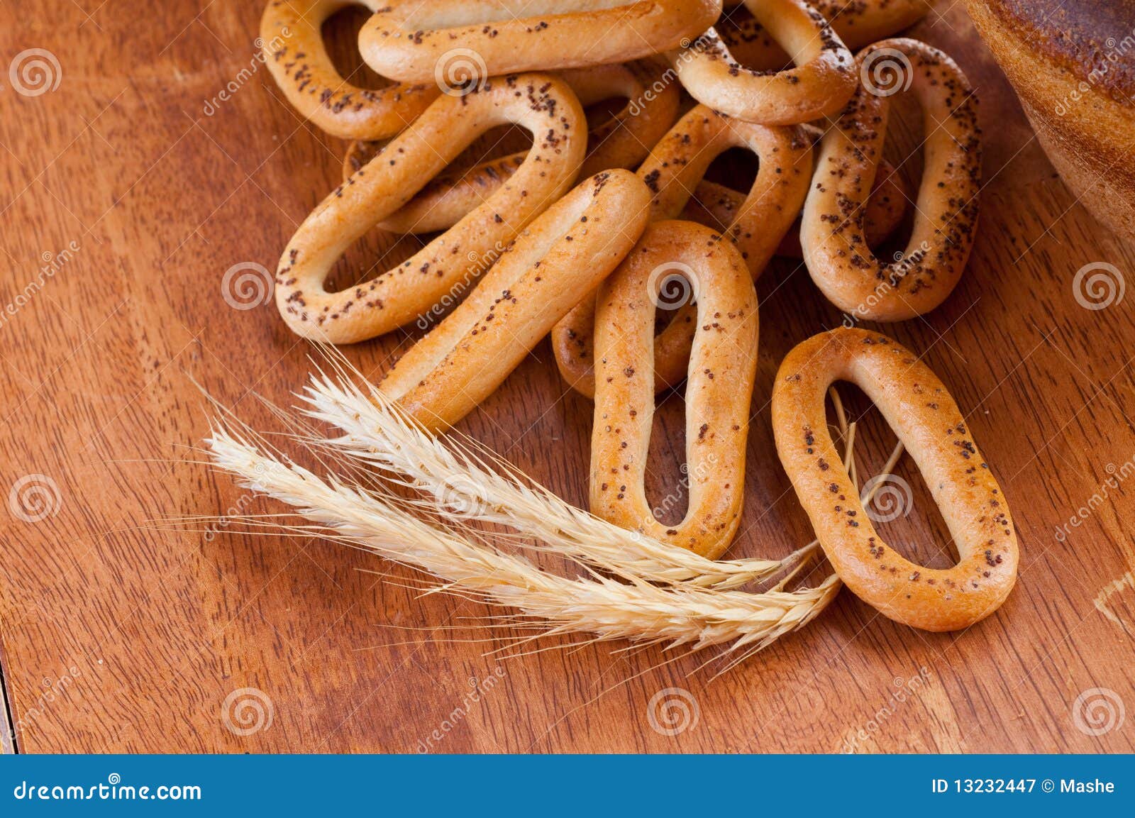 Bread ring stock image. Image of closeup, bublik, white - 13232447