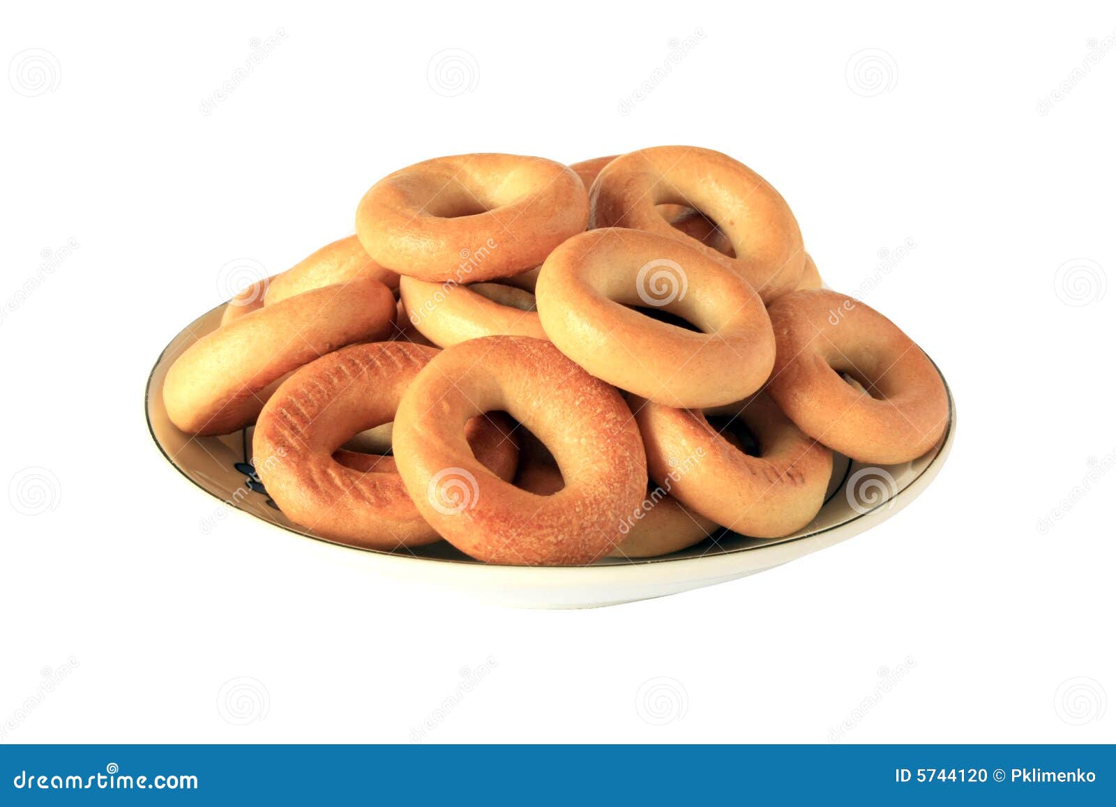Bread ring on the dish stock photo. Image of china, diner - 5744120