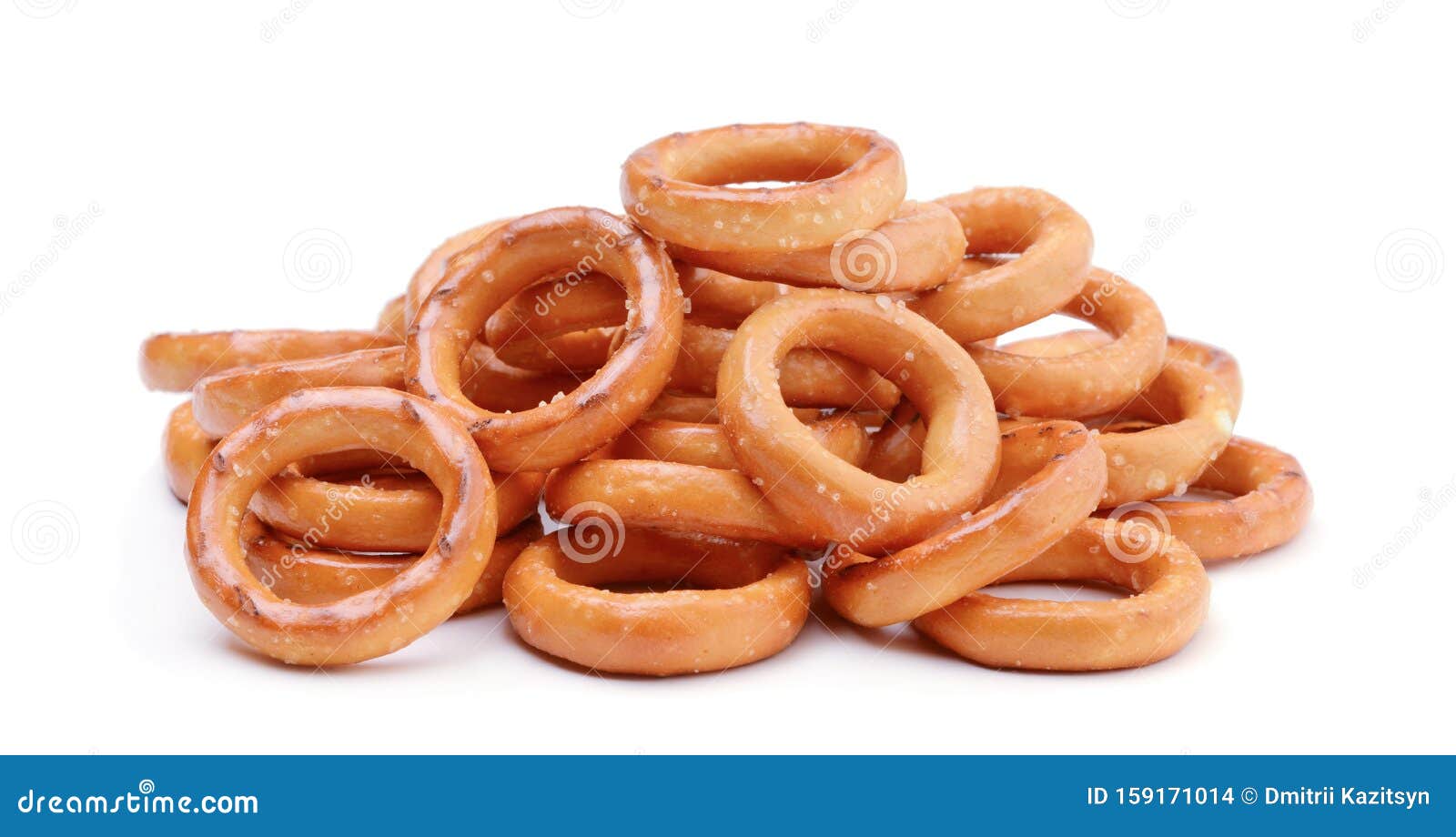 Bread Rings Isolated on White Stock Photo - Image of bakery, delicious ...