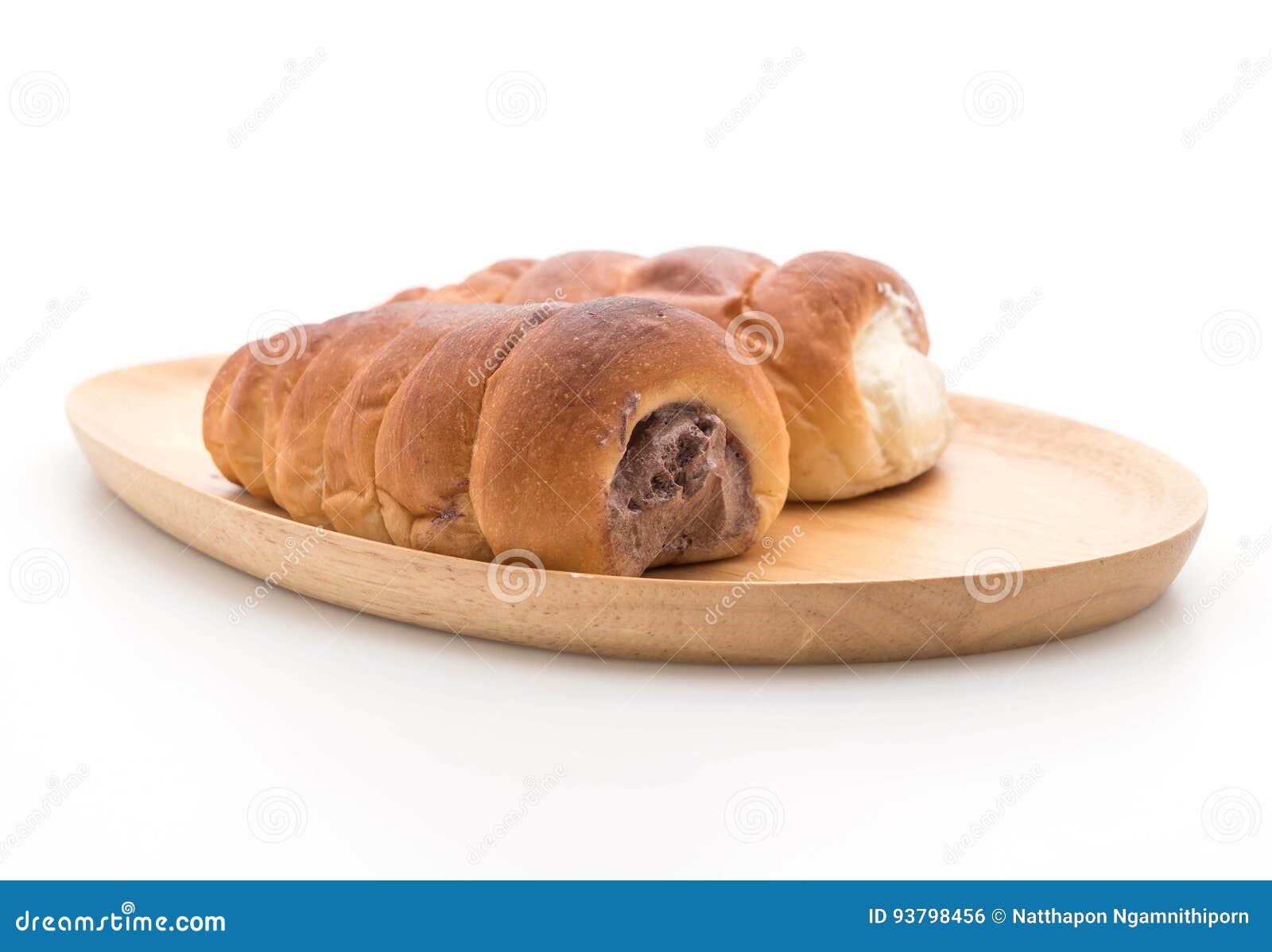 Bread roll with cream stock photo. Image of coronet, cuisine - 93798456