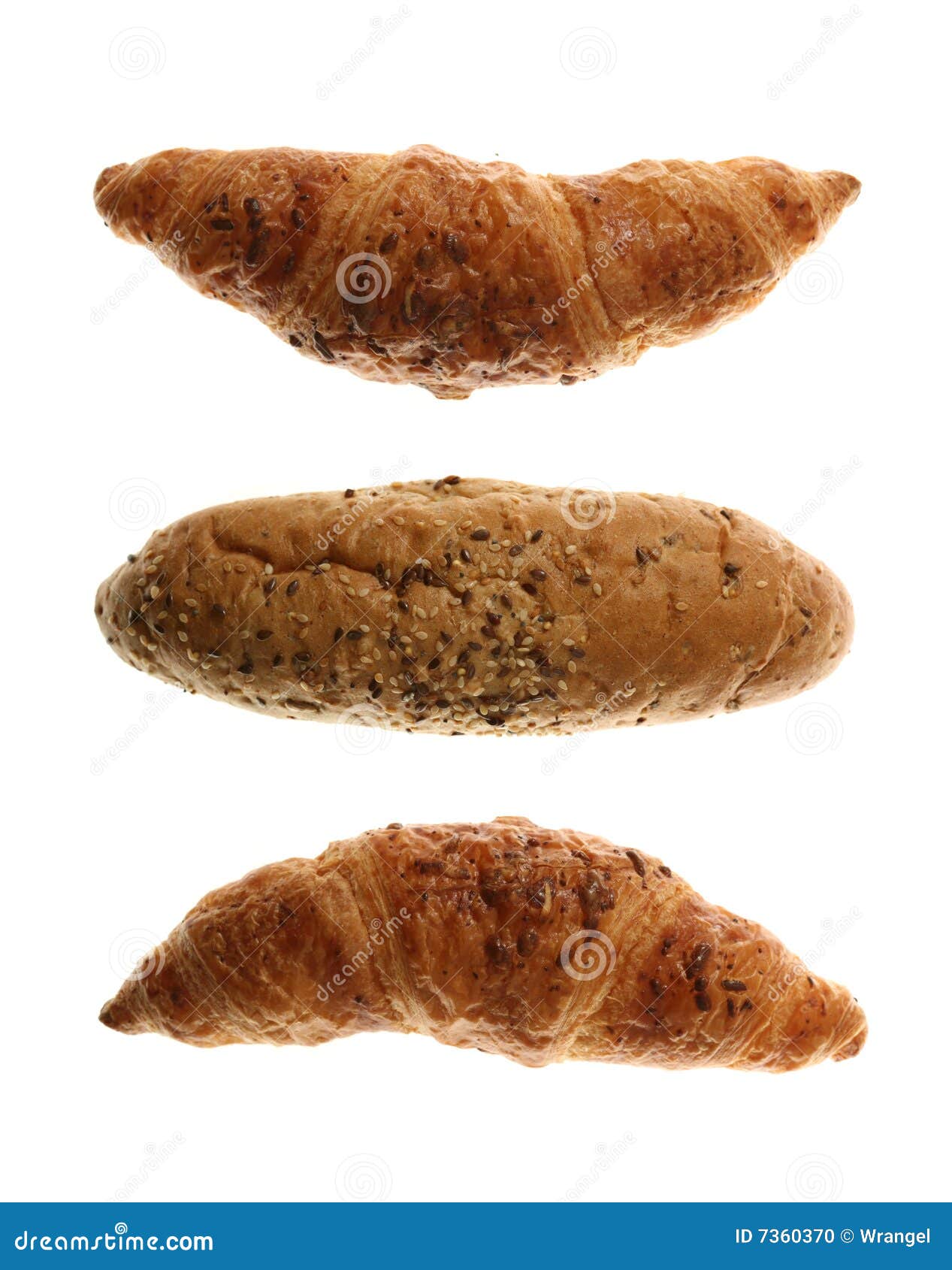 Bread Roll and Croissants stock photo. Image of collection - 7360370
