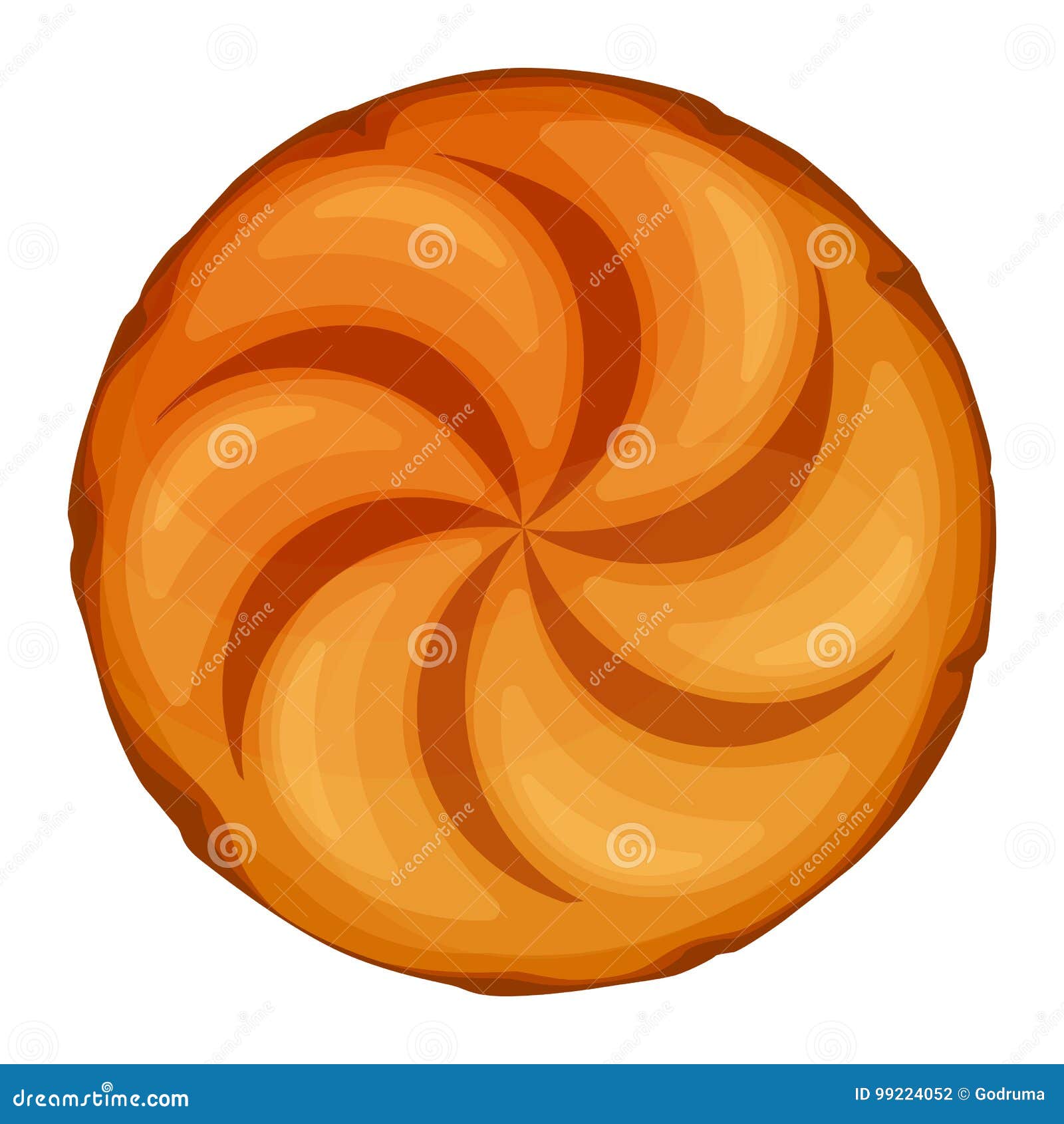 Bread Roll Round Loaf Served As a Meal Accompaniment Vector Stock ...