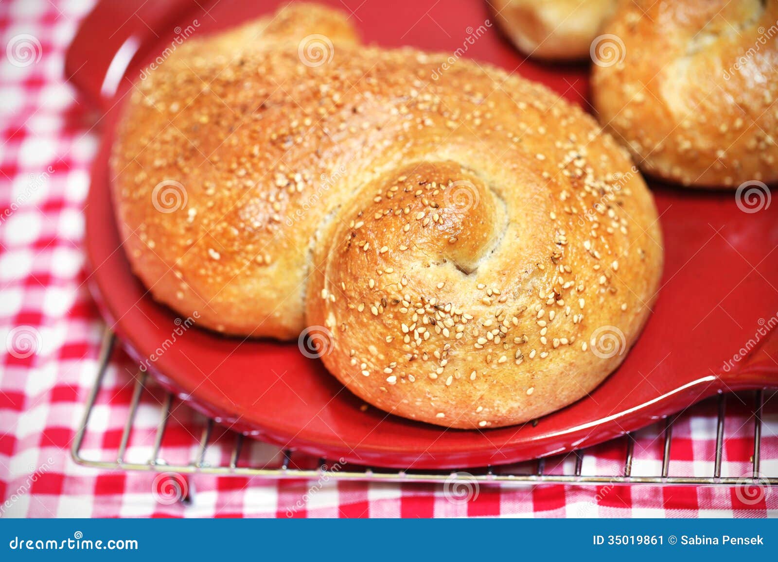 Bread Roll with Sesame Seeds Freshly Baked Stock Image - Image of soft ...