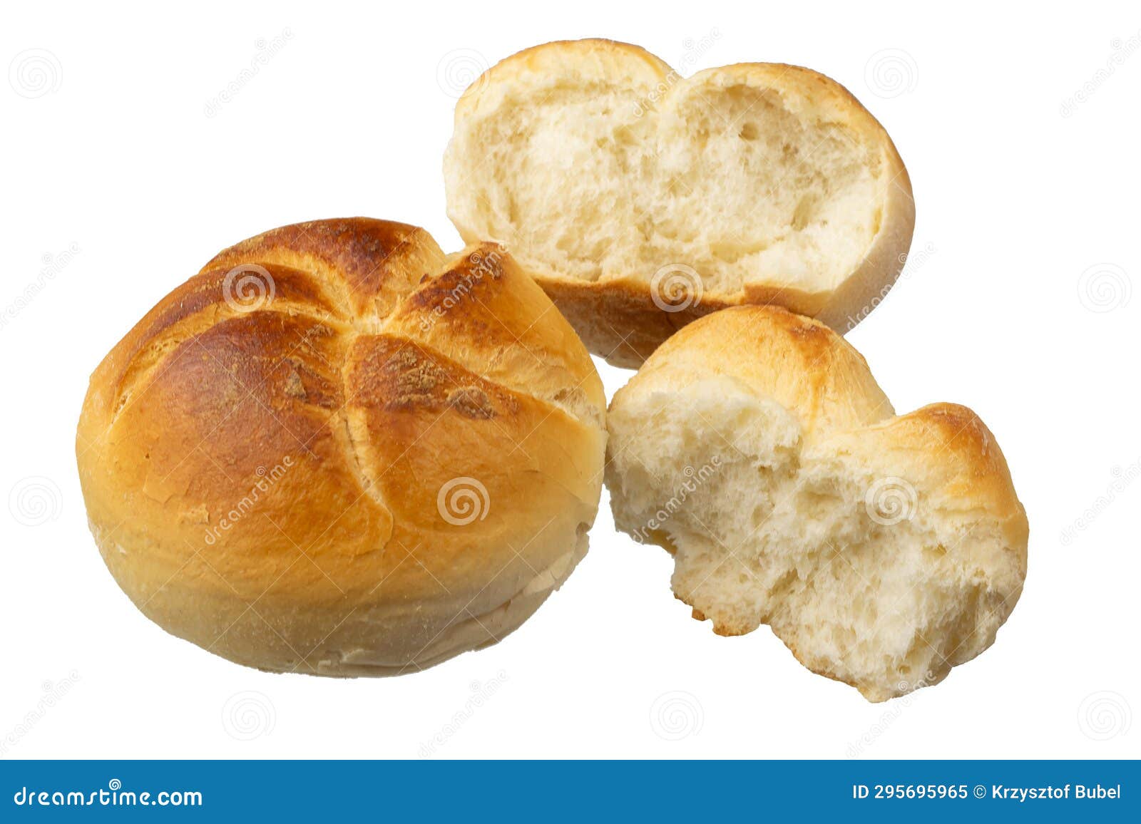 Bread Roll on White Isolated Background Stock Image - Image of fresh ...