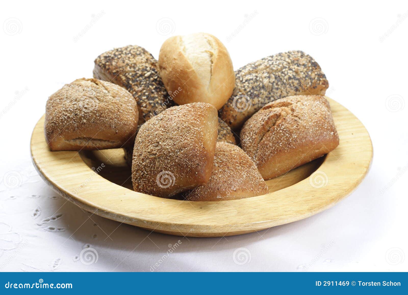 Bread rolls stock image. Image of bread, crusty, plate - 2911469