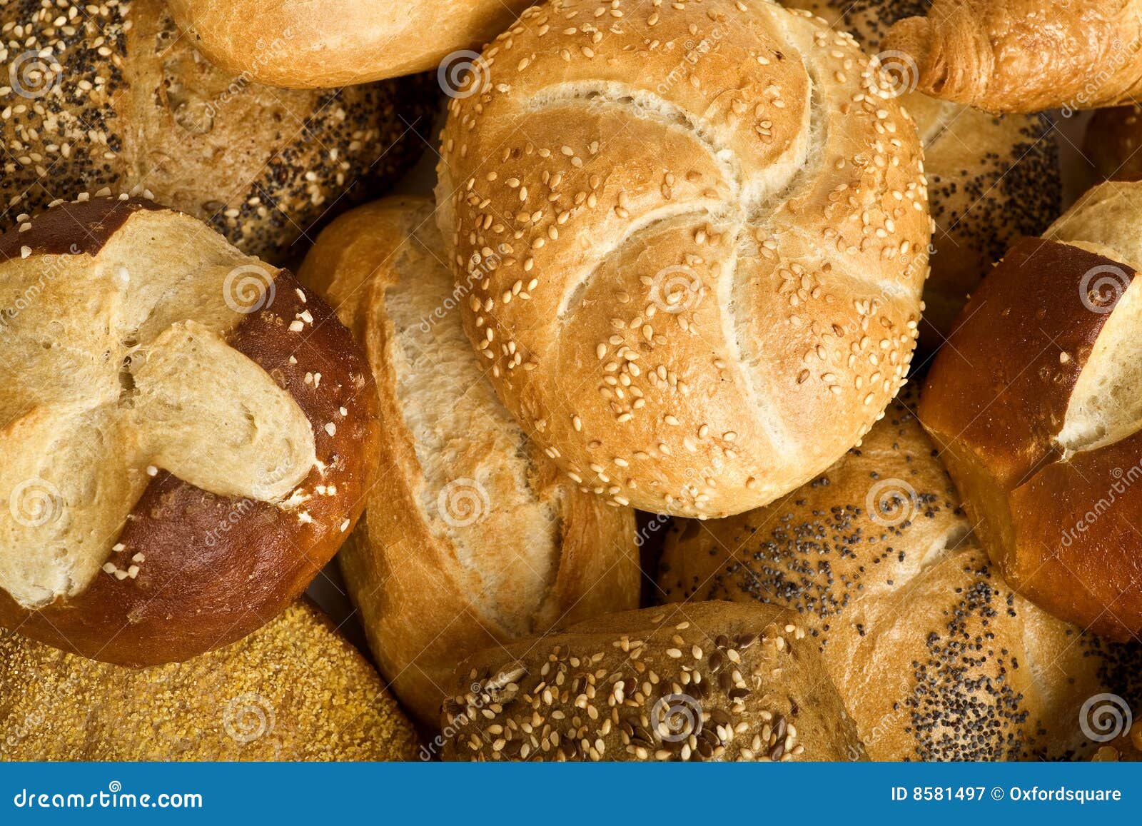 Bread rolls stock image. Image of french, cereal, bagel - 8581497