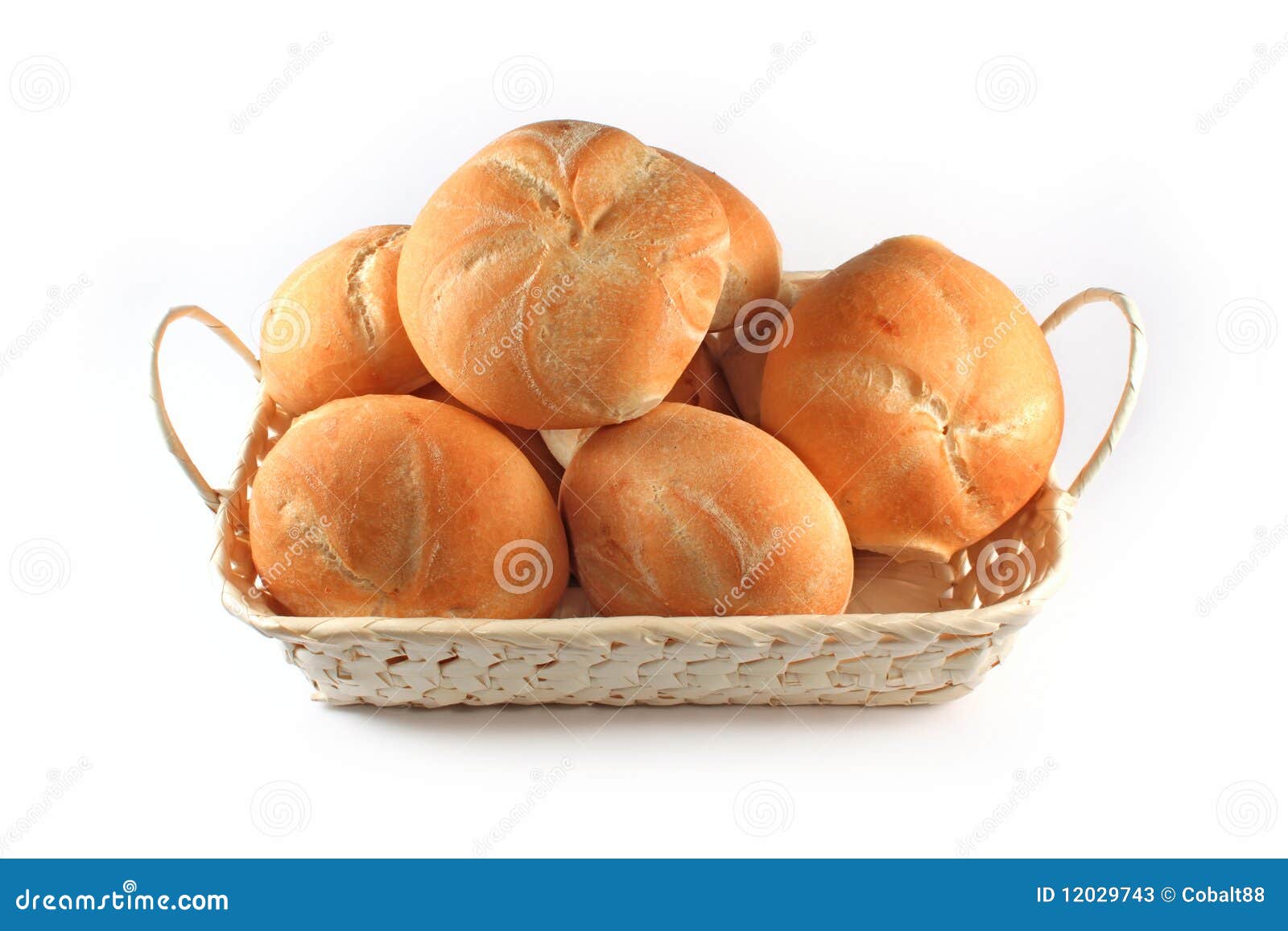 Bread rolls in basket stock image. Image of baguette - 12029743