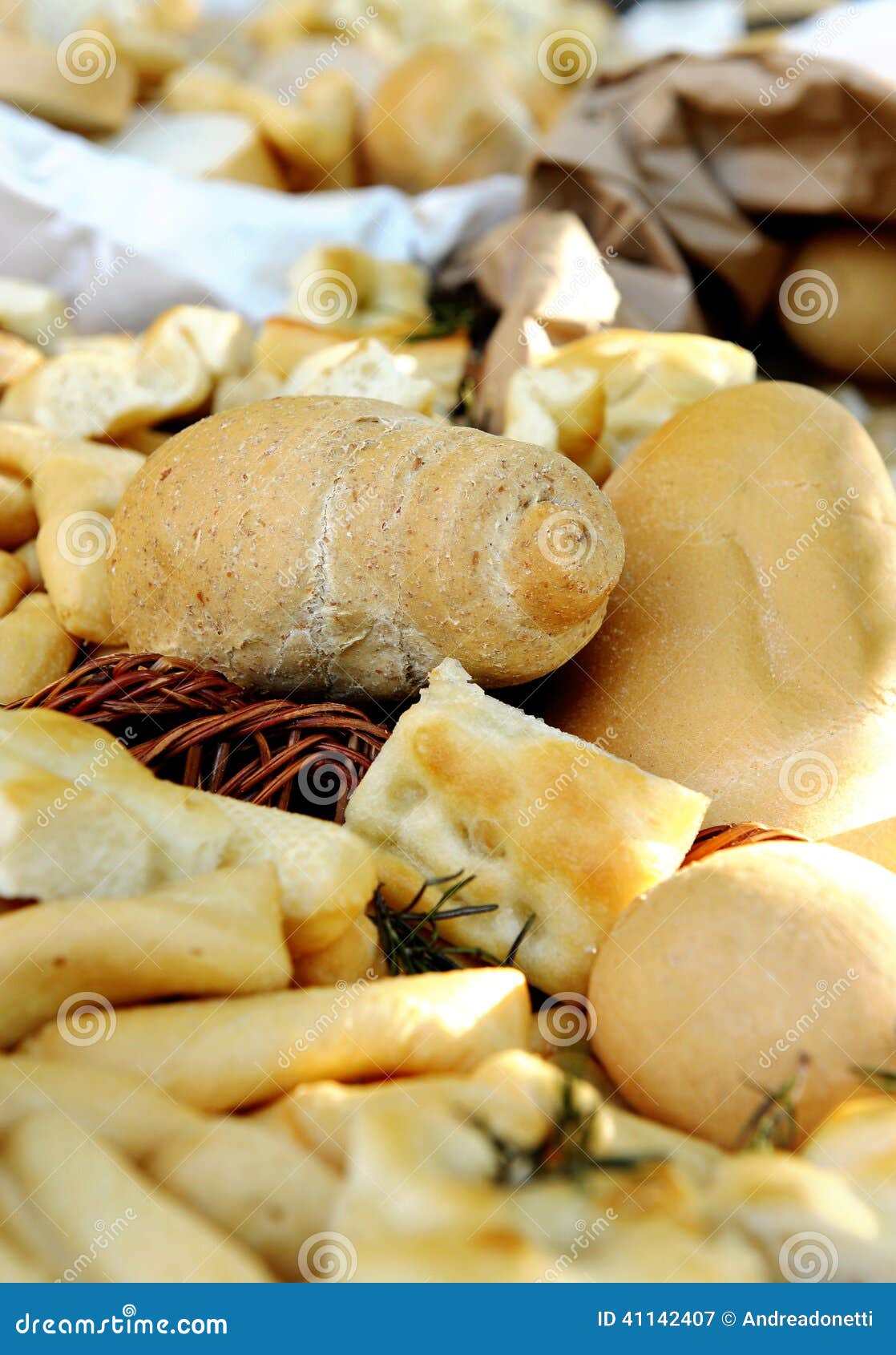 Bread Rolls on a Buffet Table Stock Image - Image of bakery, wheat ...