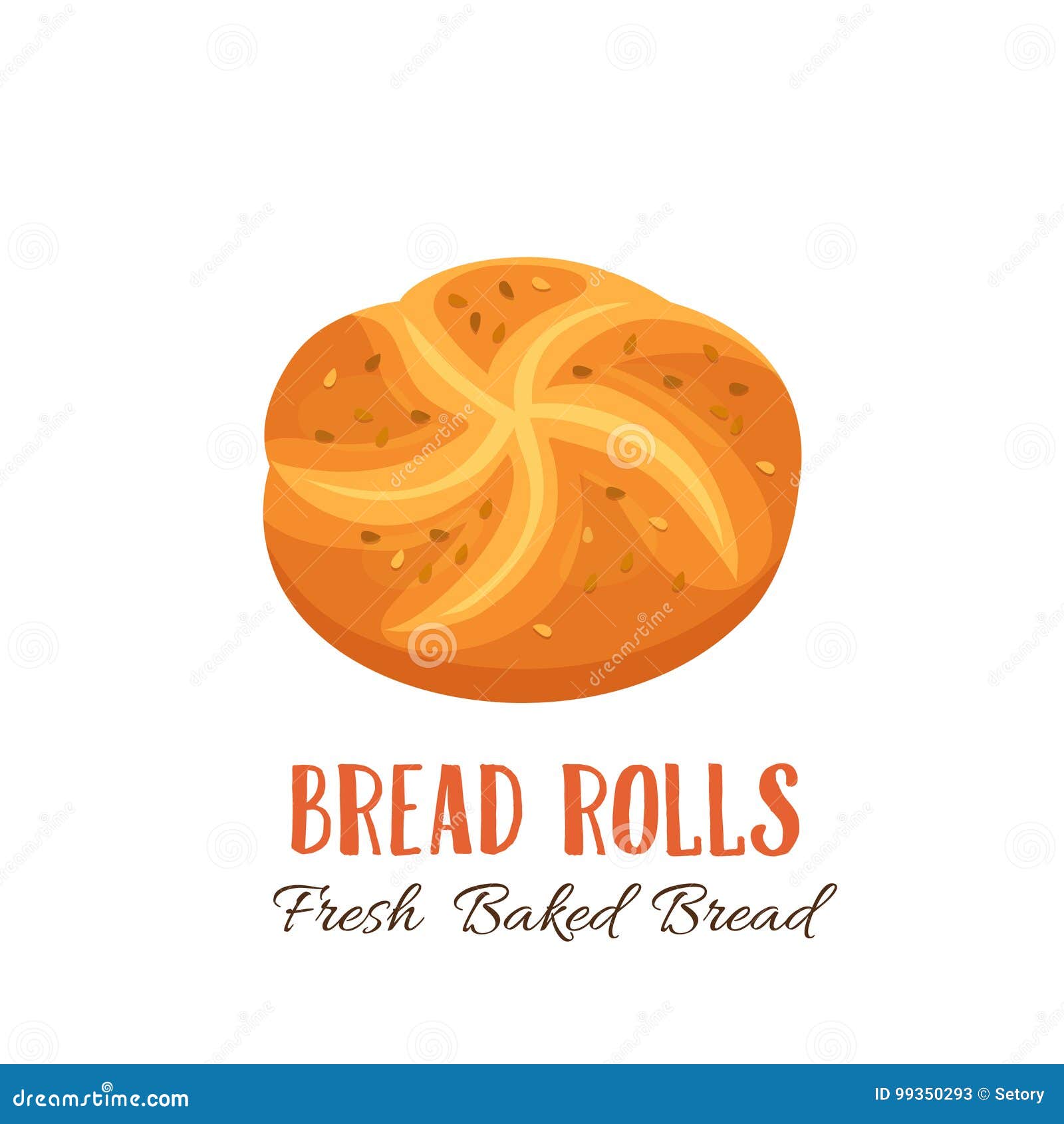 Bread rolls icon stock vector. Illustration of icon, loaf - 99350293