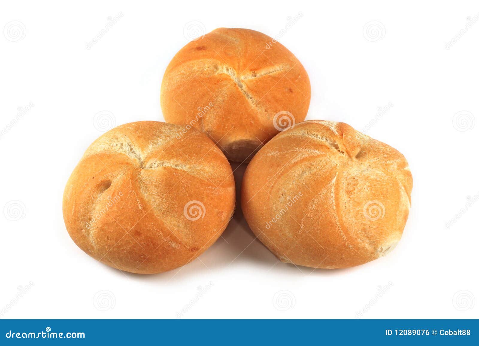 Bread rolls isolated stock photo. Image of wheat, roll - 12089076