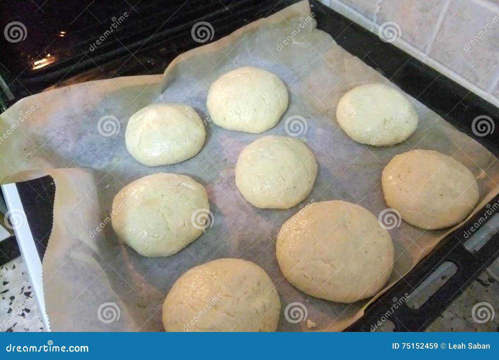 Bread Rolls Ready To Go into the Oven Stock Image - Image of cooking ...