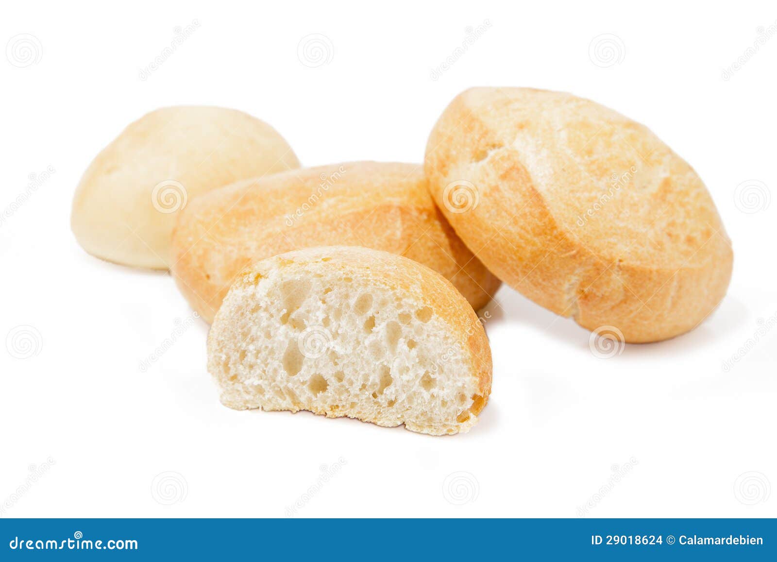 Bread Rolls on White Background Stock Photo - Image of healthy, gourmet ...
