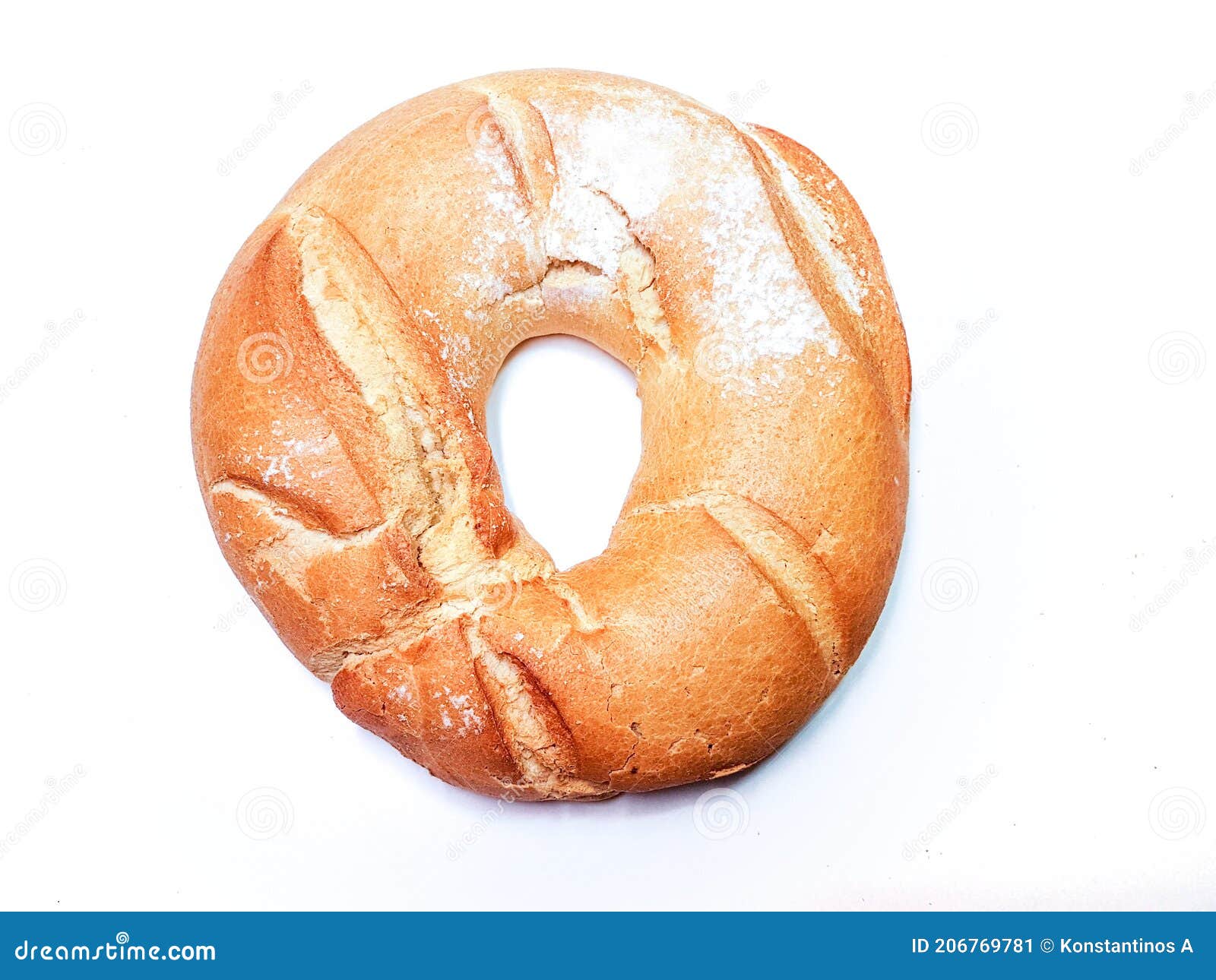 Bread Round Circle Isolated Baked Stock Image - Image of flour, fresh ...