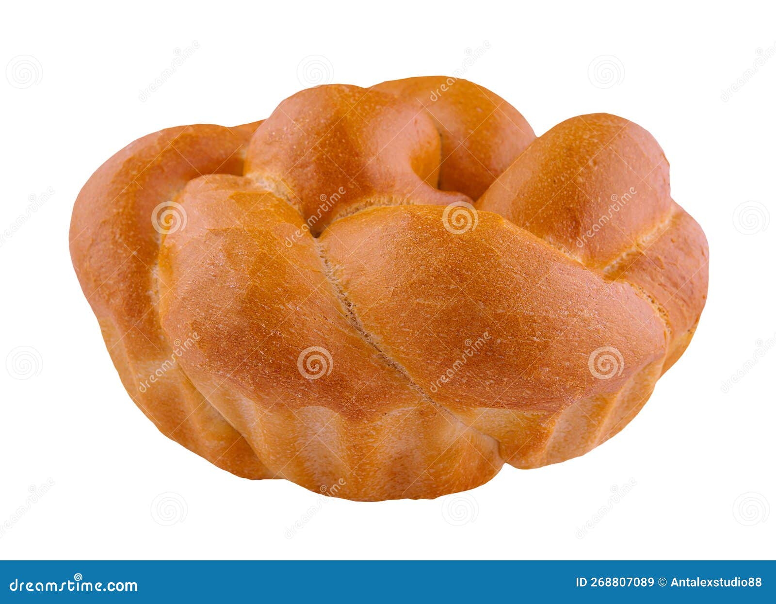 Bread Round Shape Isolated on White Stock Image - Image of seed, grain ...