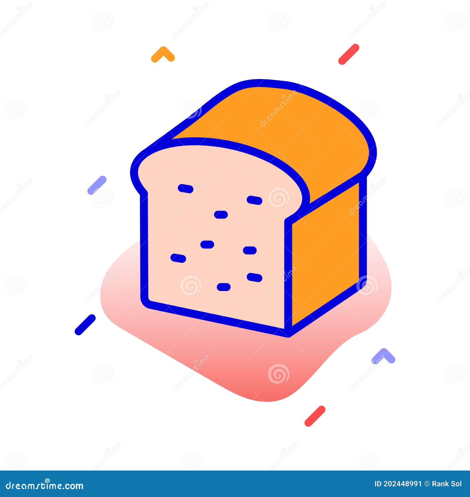 Bread, Rusk, Bakery, Slice Fully Editable Vector Icons Stock Vector ...