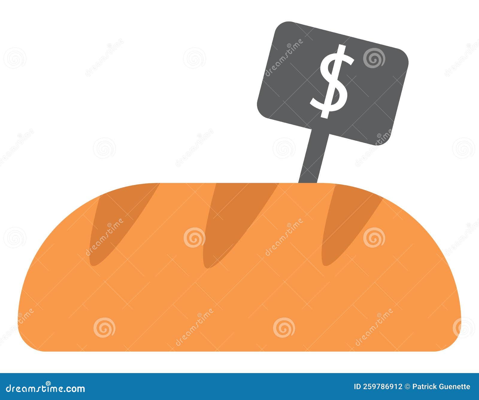 Bread for sale, icon stock vector. Illustration of healthy - 259786912