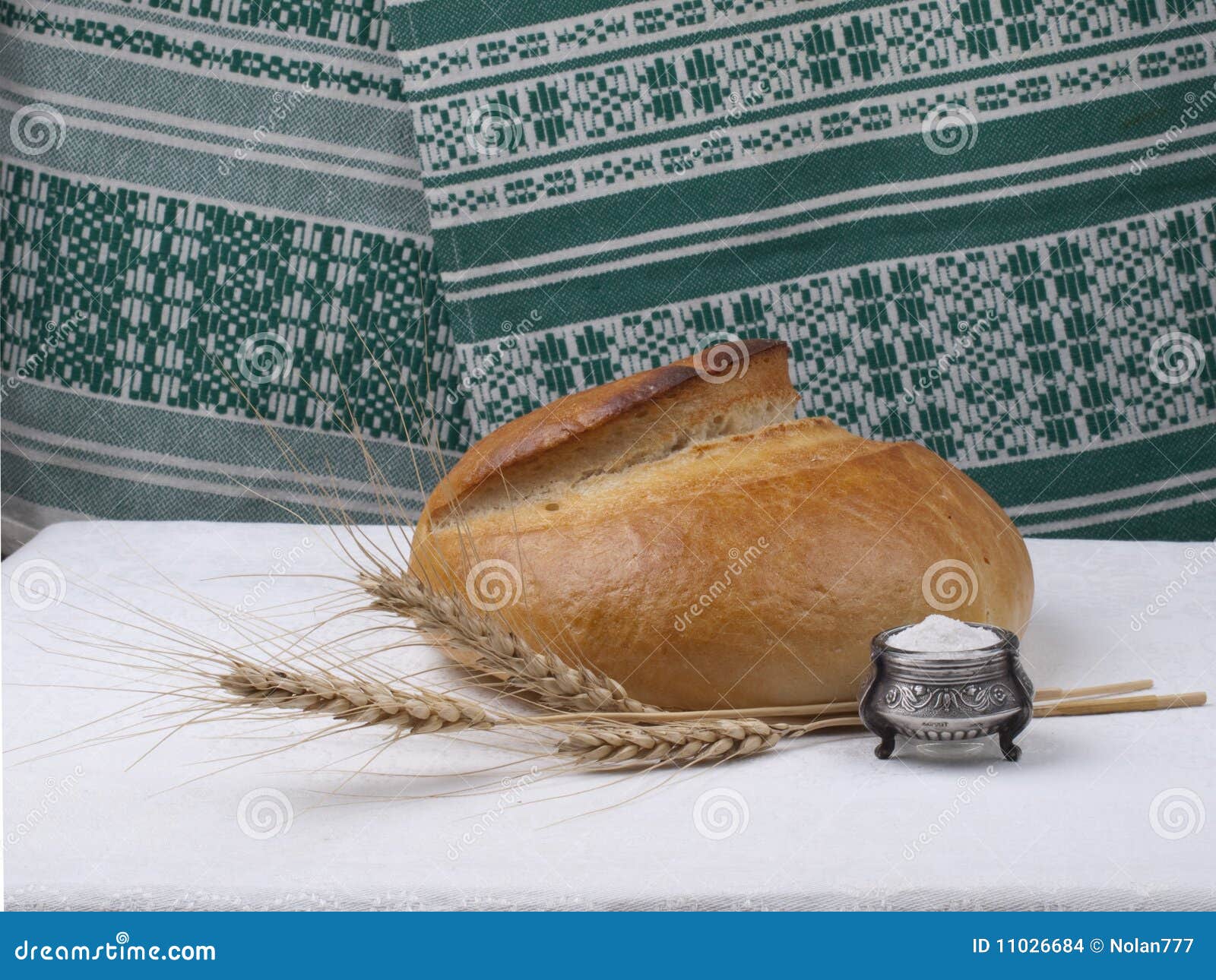 Bread and salt. stock photo. Image of symbol, eating - 11026684