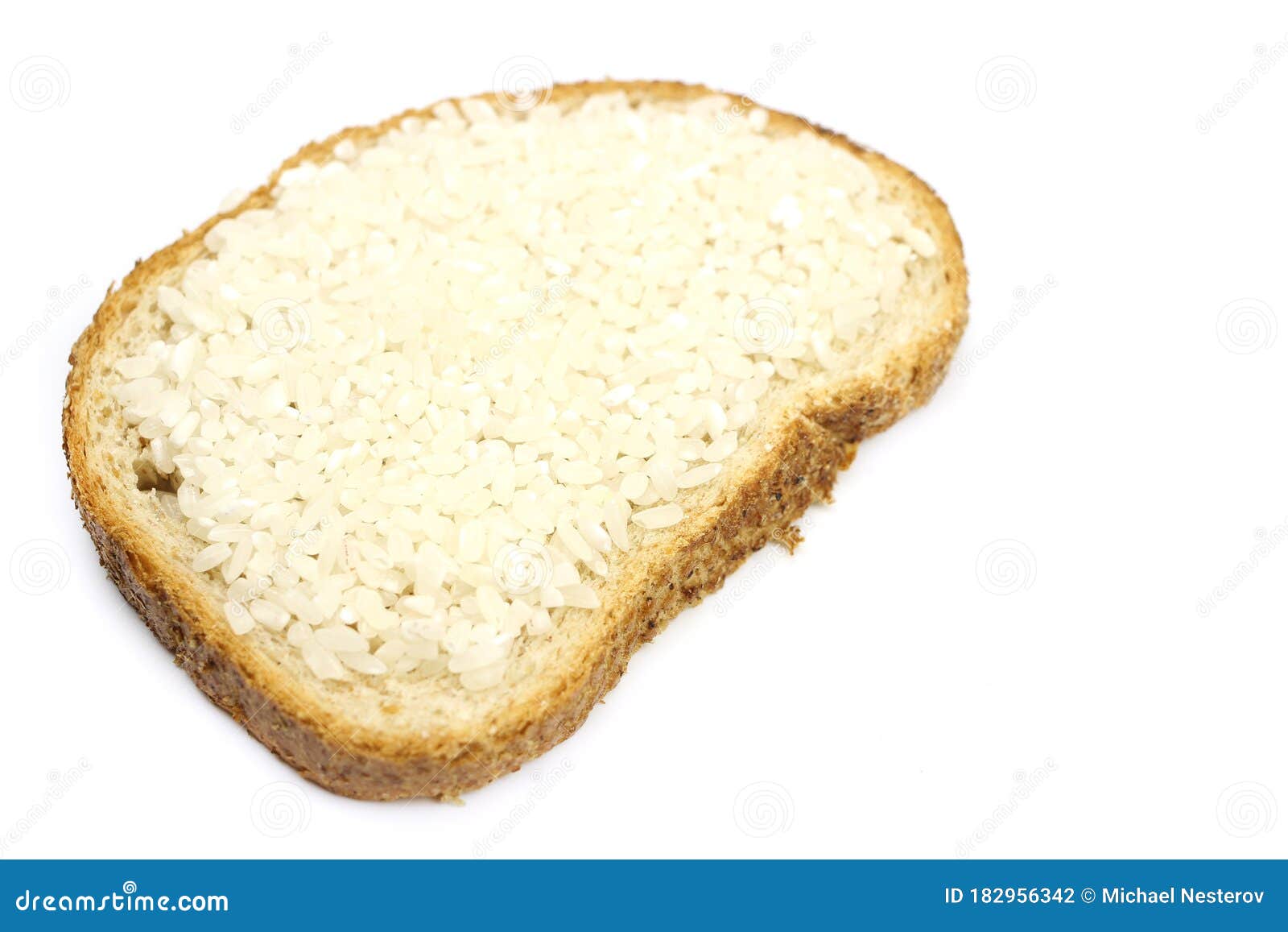 Bread Sandwich with Raw Rice. the Concept of Vegan Stock Photo - Image ...