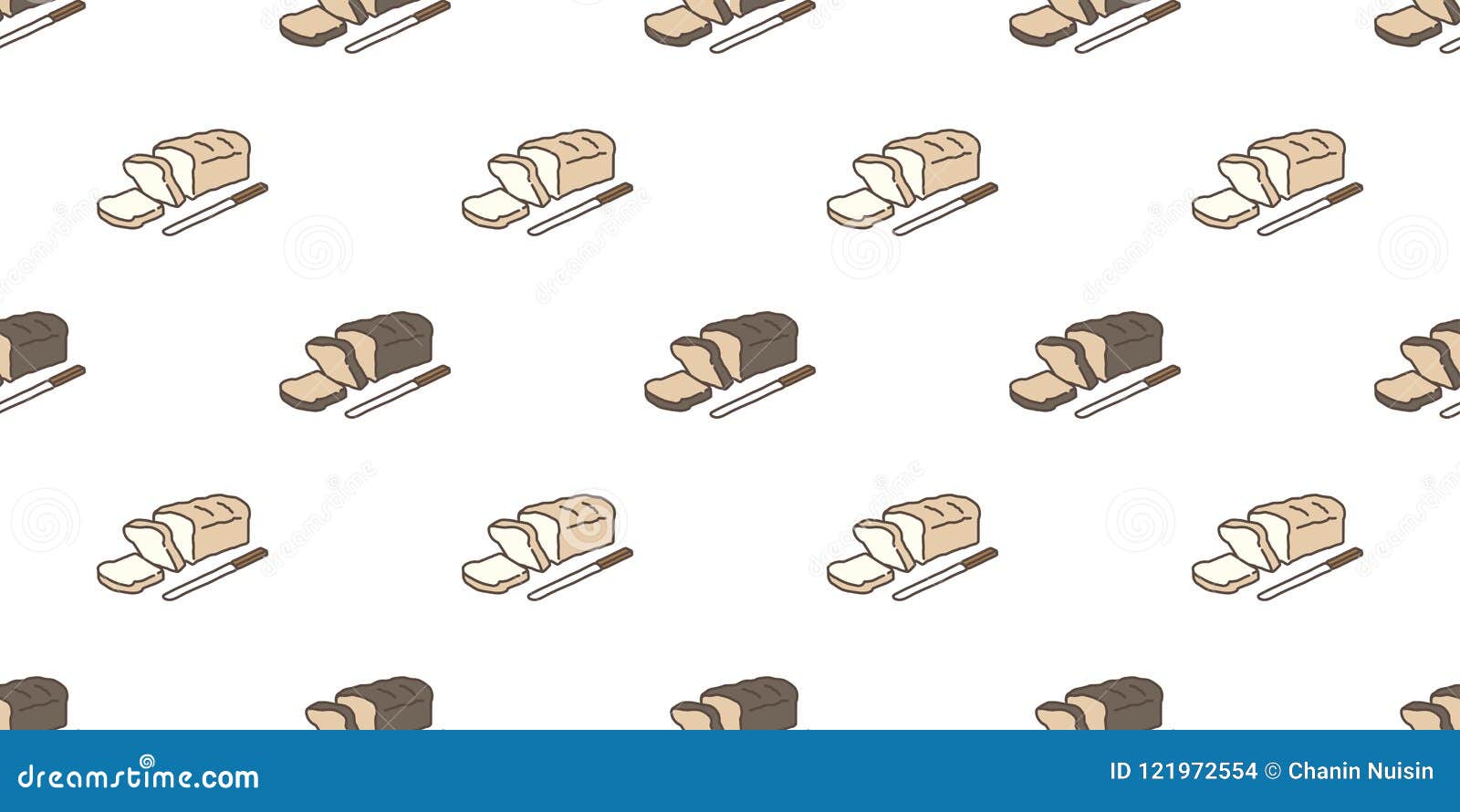 Bread Seamless Pattern Vector Bakery Baked Isolated Wallpaper ...