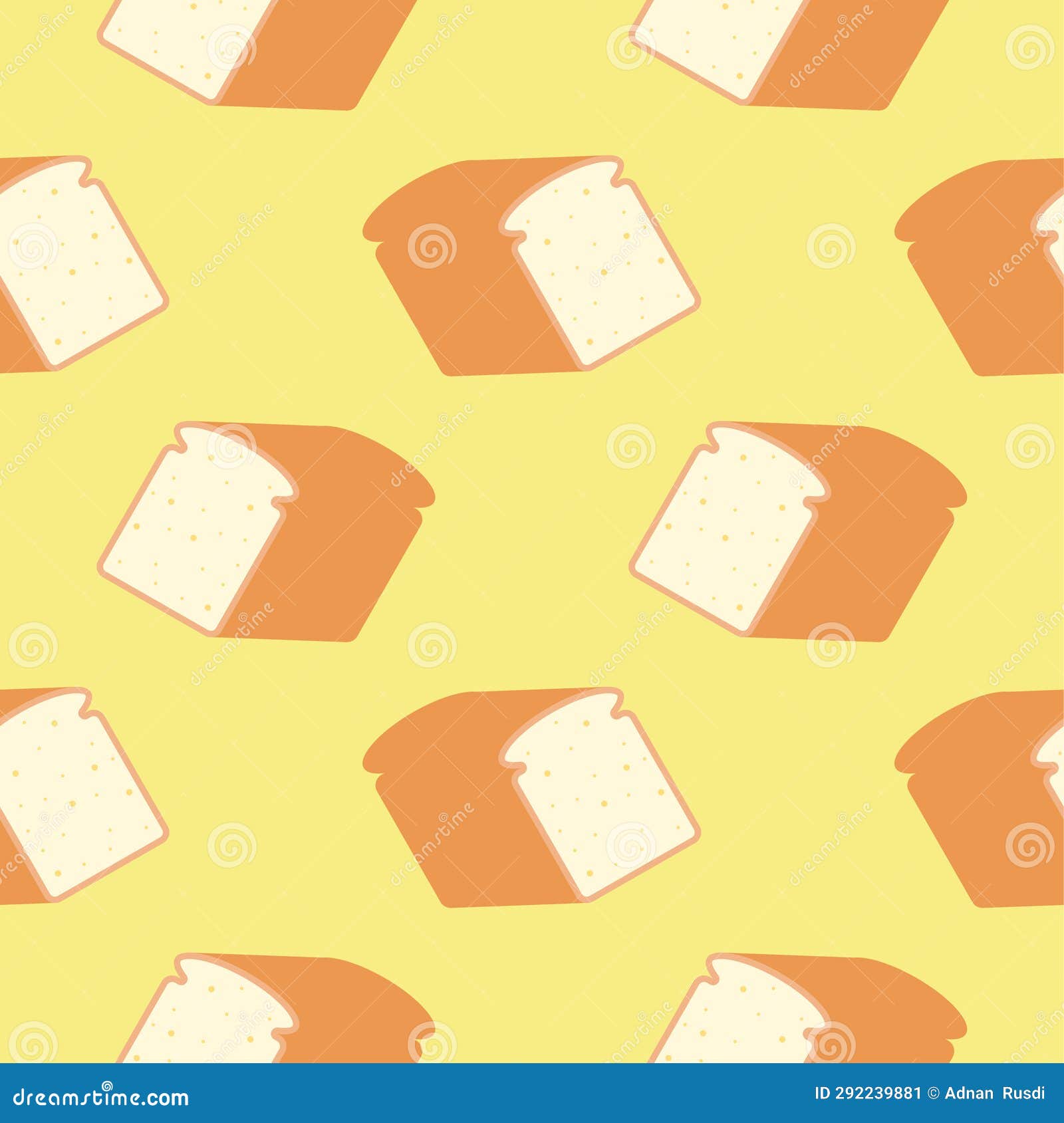Bread Seamless Pattern Flat Design Vector Illustration Stock ...