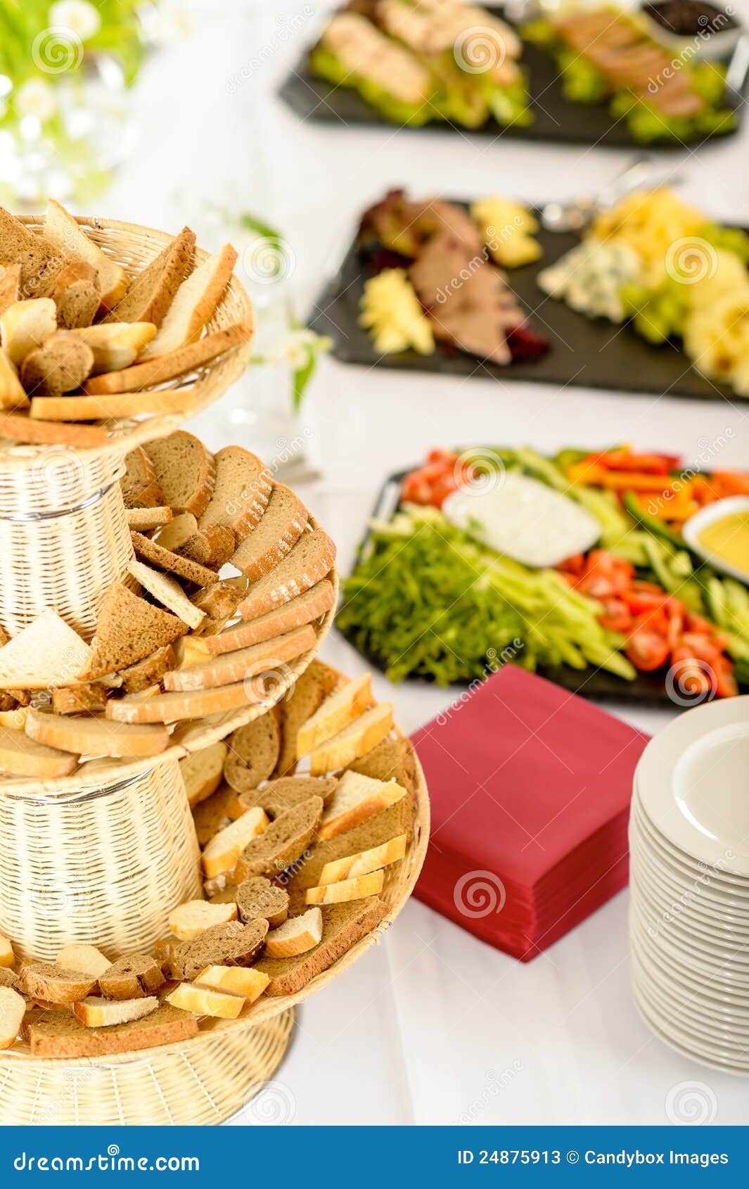 Bread Selection Catering Buffet Served Food Stock Image - Image of ...