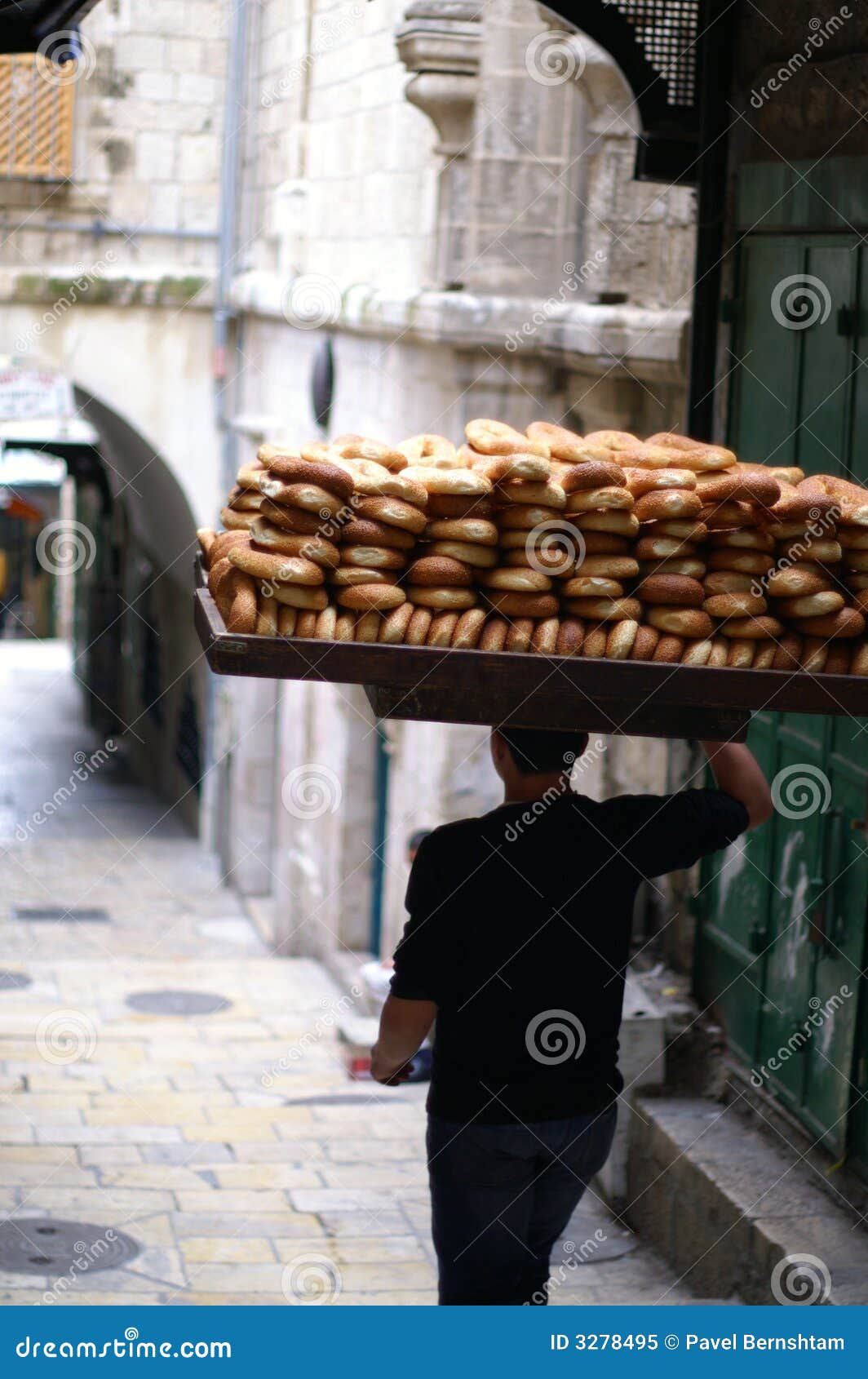Bread seller in Jerusalem stock image. Image of jerusalem - 3278495