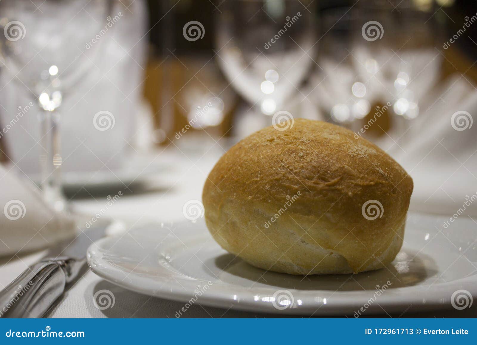 A Home Baked Bread Served at a Fancy Restaurant Stock Image - Image of ...