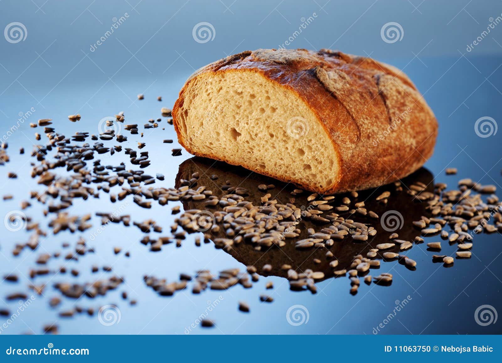 Bread on shiny surface stock photo. Image of oven, fresh - 11063750