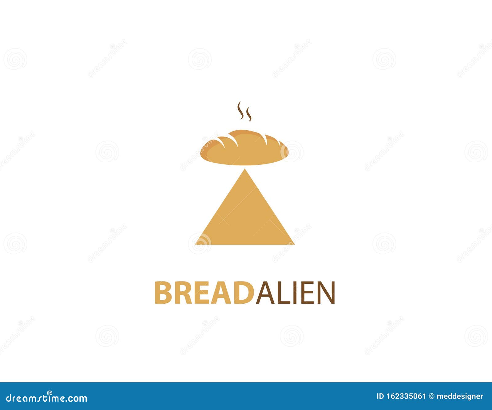 Bread ship alien logo stock illustration. Illustration of ship - 162335061