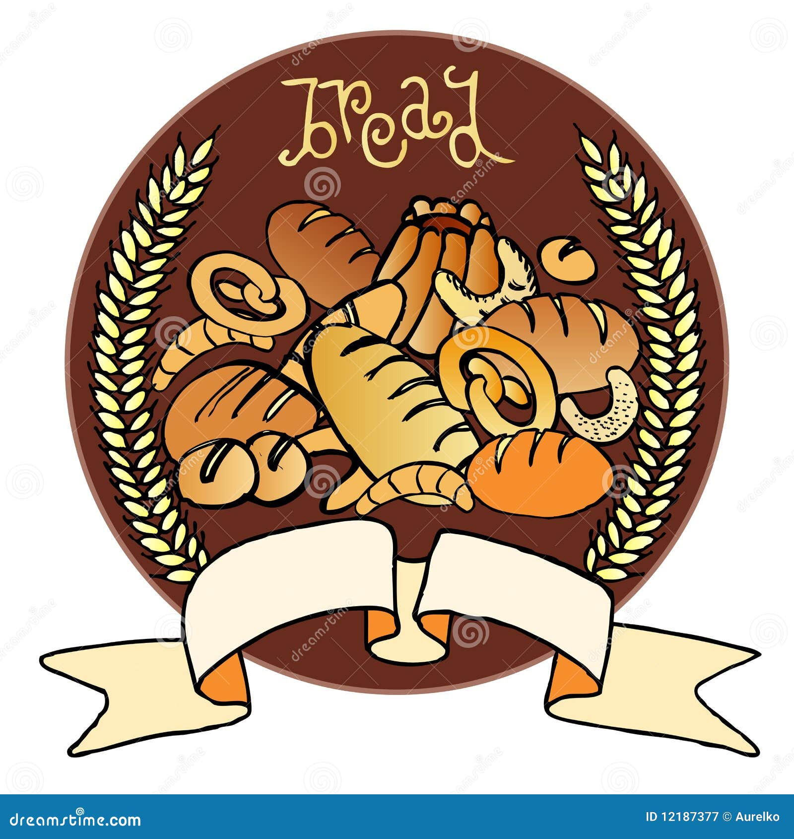 Bread sign stock vector. Illustration of frosted, melted - 12187377