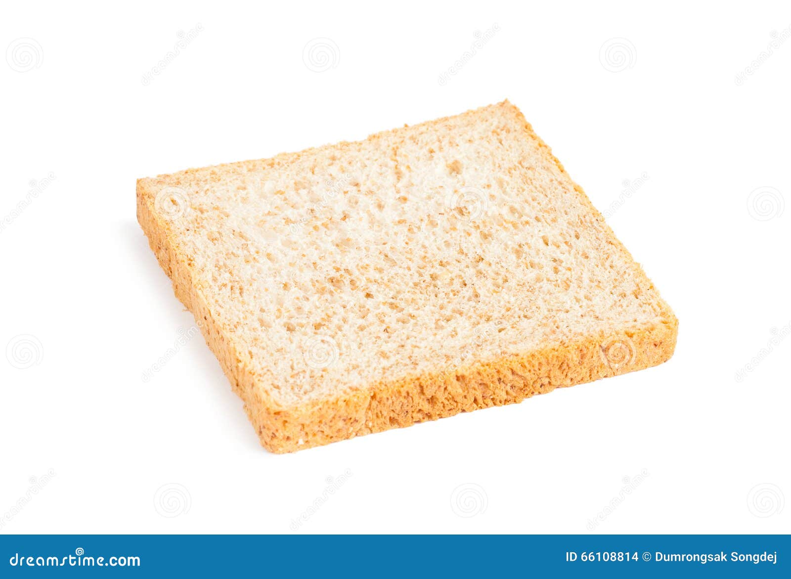 Bread Single Isolated on White Background Stock Photo - Image of piece ...