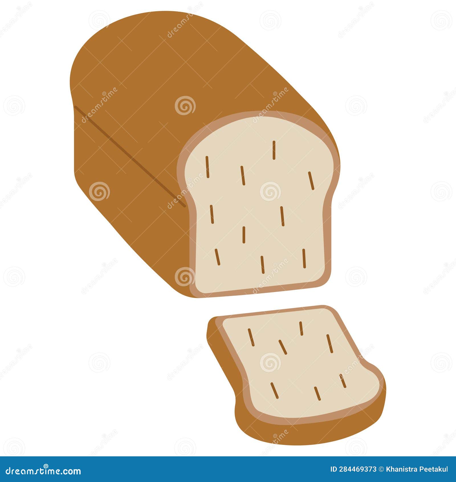 Bread single 7 stock vector. Illustration of isolated - 284469373