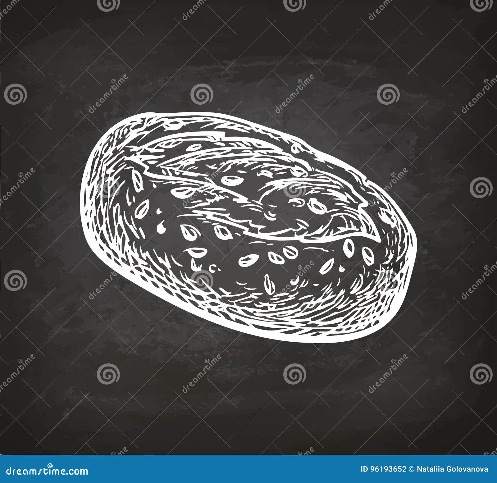 Bread sketch on chalkboard stock vector. Illustration of bread - 96193652