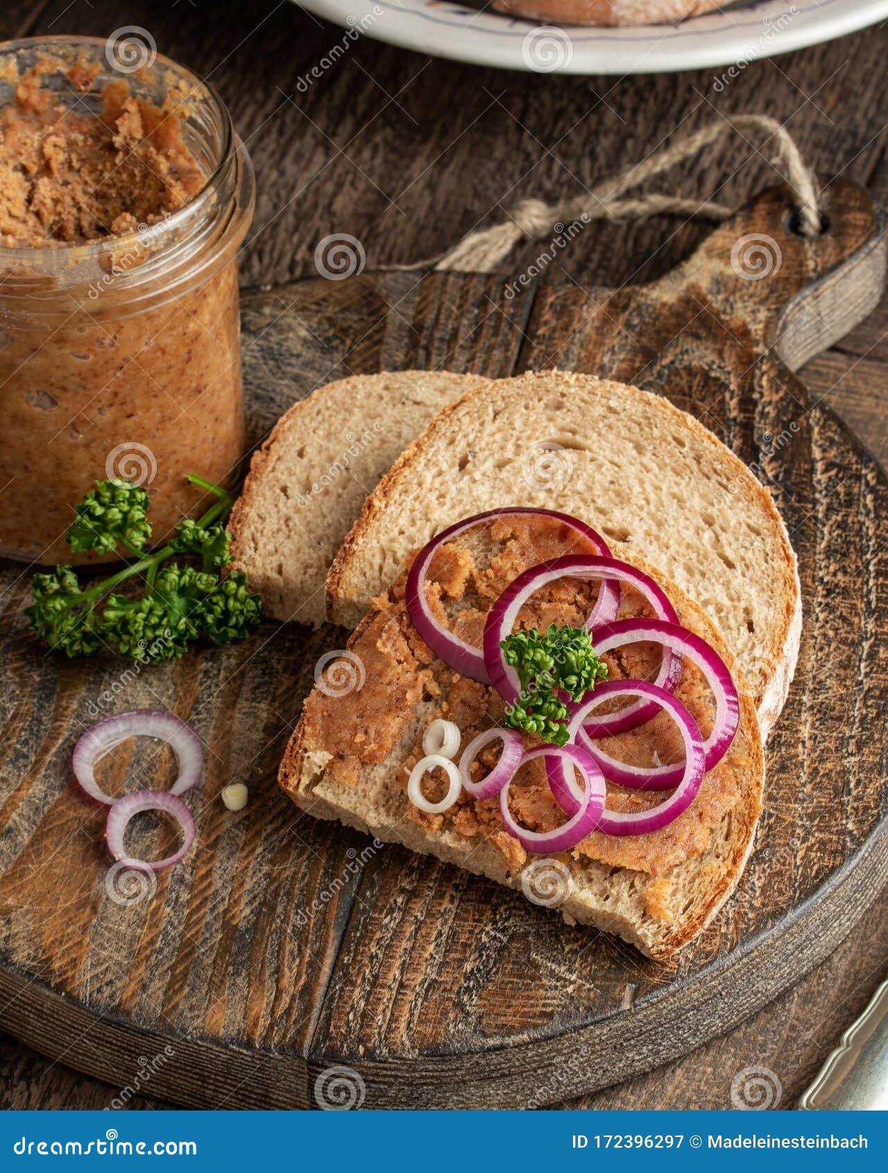 Bread Slathered with Pork Lard Mixed with Ground Cracklings Stock Image ...