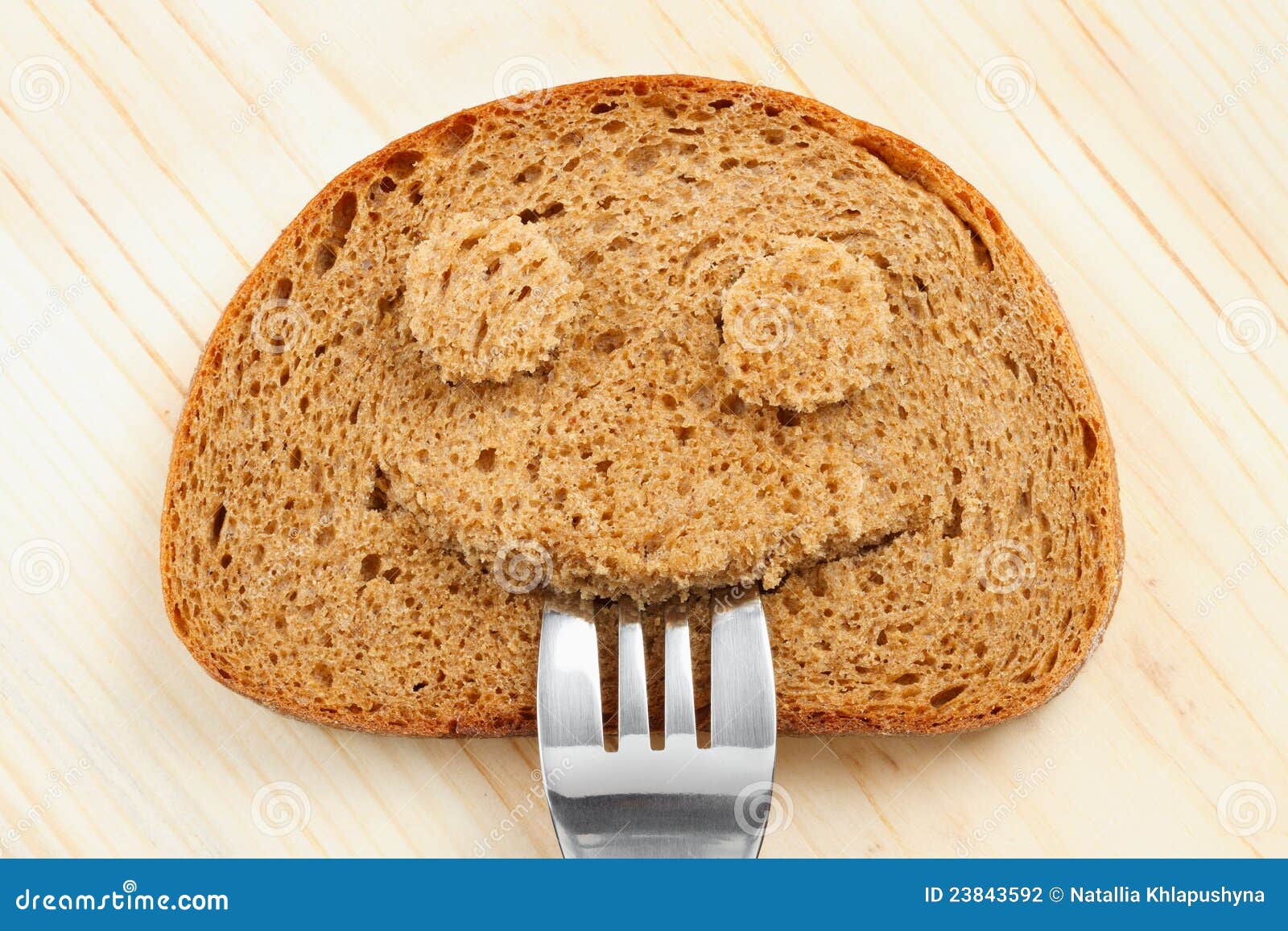 Bread Slice As Smiling Face Stock Photo - Image of chunk, jolly: 23843592